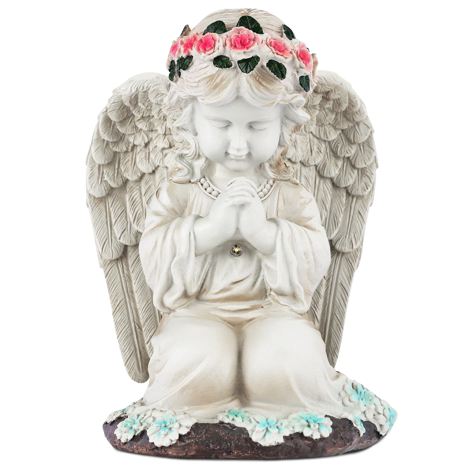 Garden Angel Decor Solar Statues for Outdoor Solar-Powered Figurine ...