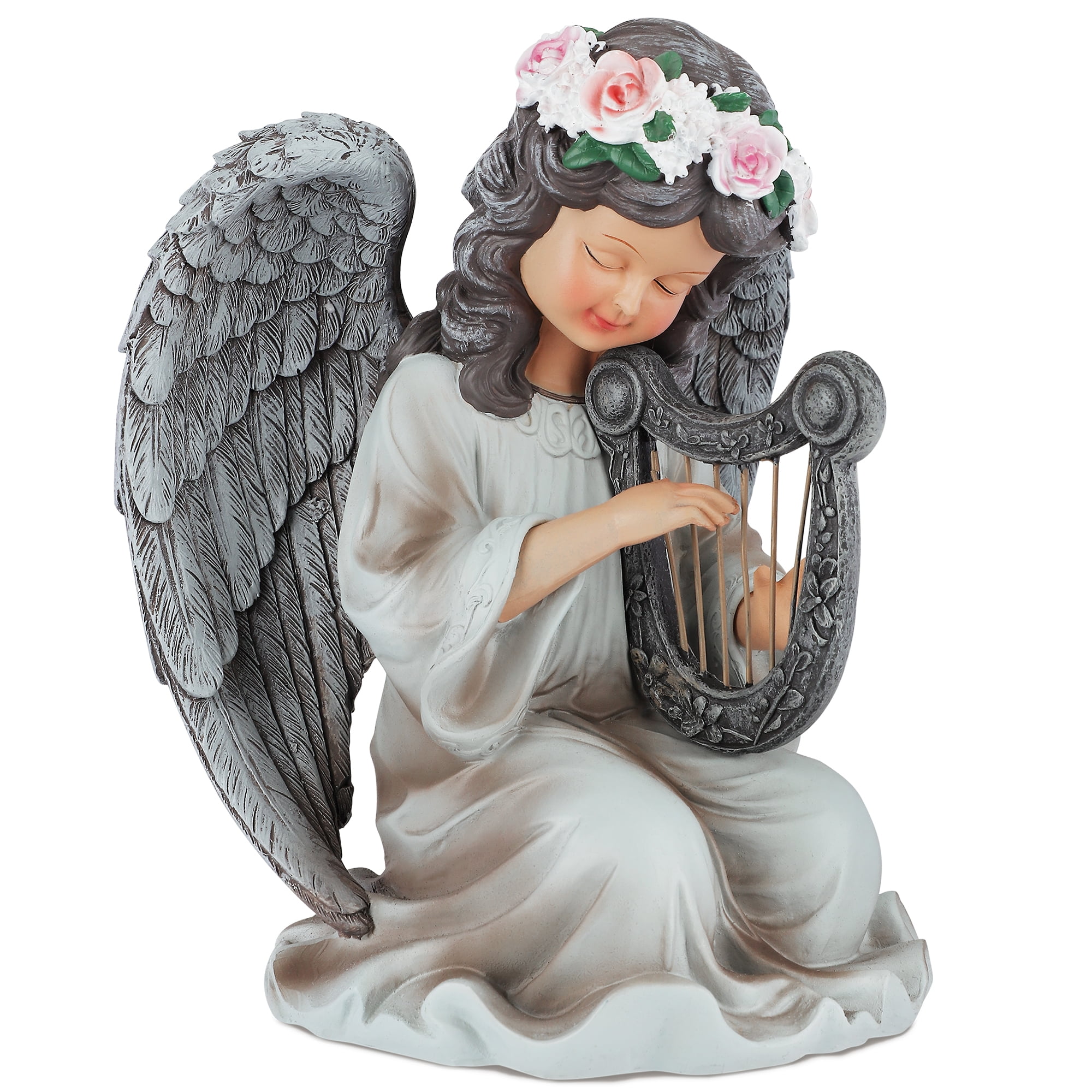 Garden Angel Decor Solar Statues for Outdoor Solar-Powered Figurine ...