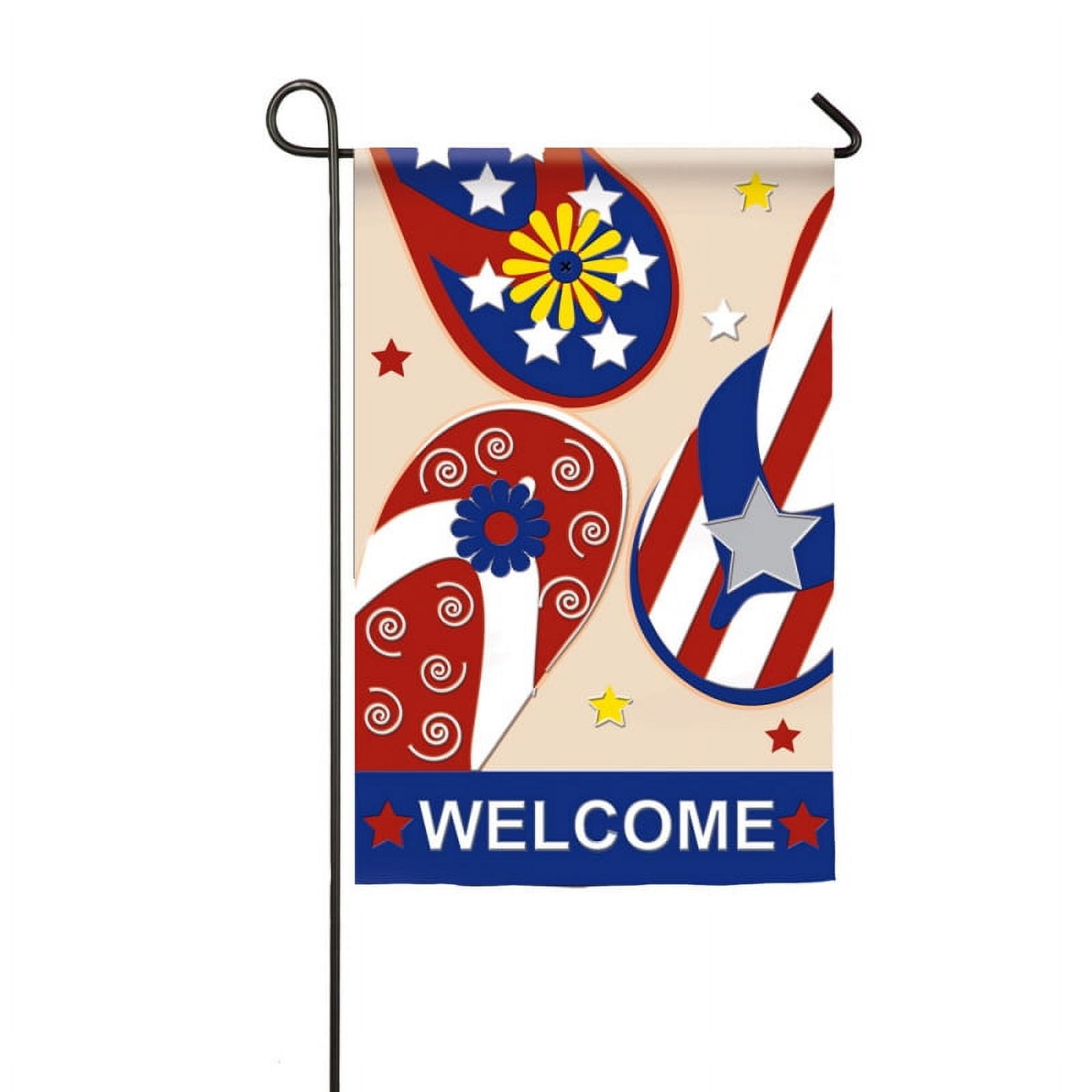 Garden Applique Patriotic Flip Flop Flag - Walmart.com