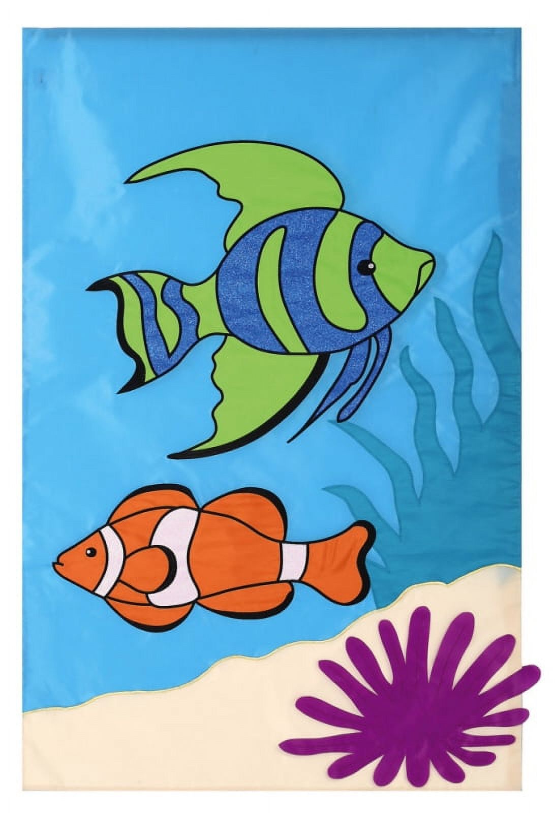 Garden Applique Tropical Fishes Flag - Walmart.com