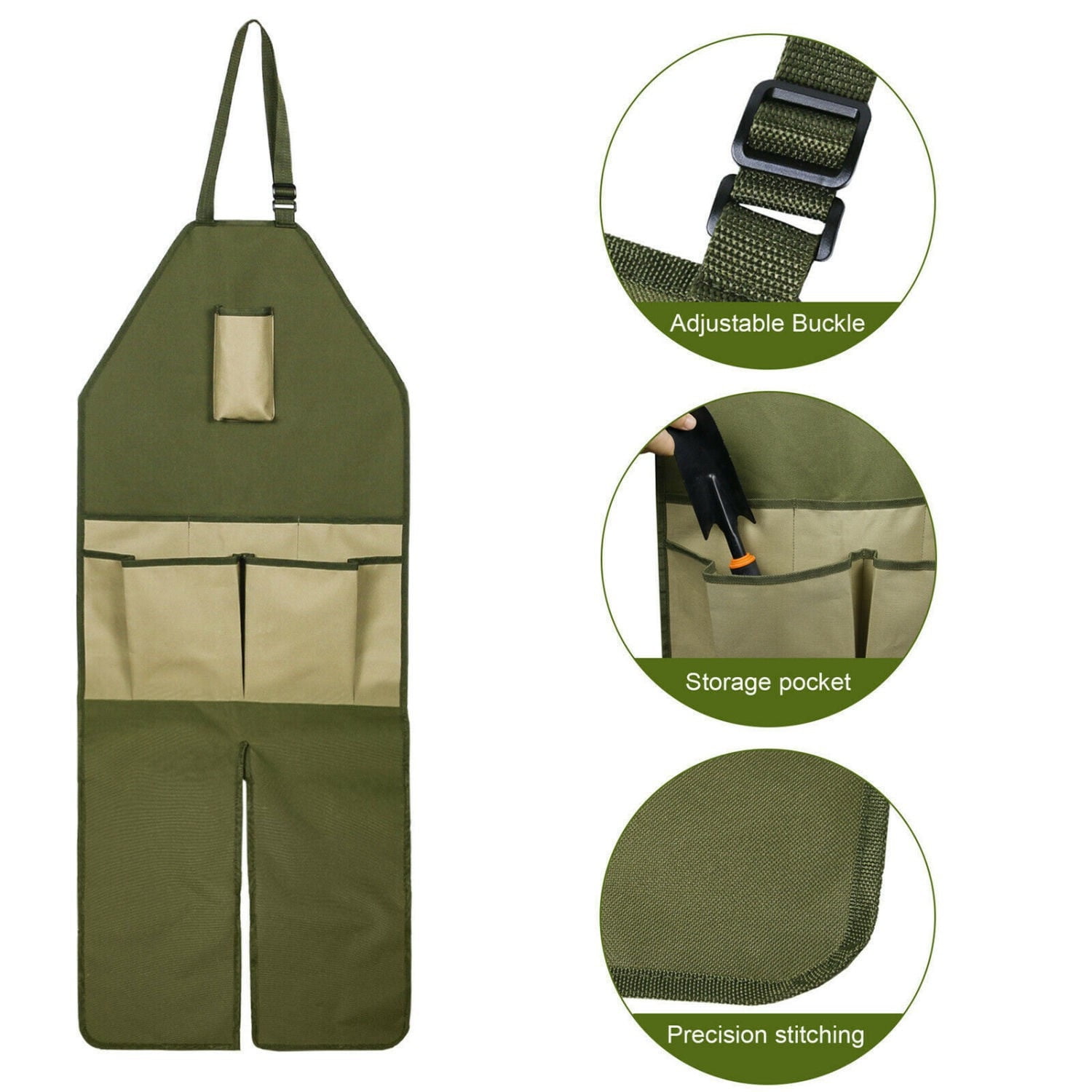 Garden Apron, Heavy Duty Fabric, Multiple Pockets + Extended Design ...