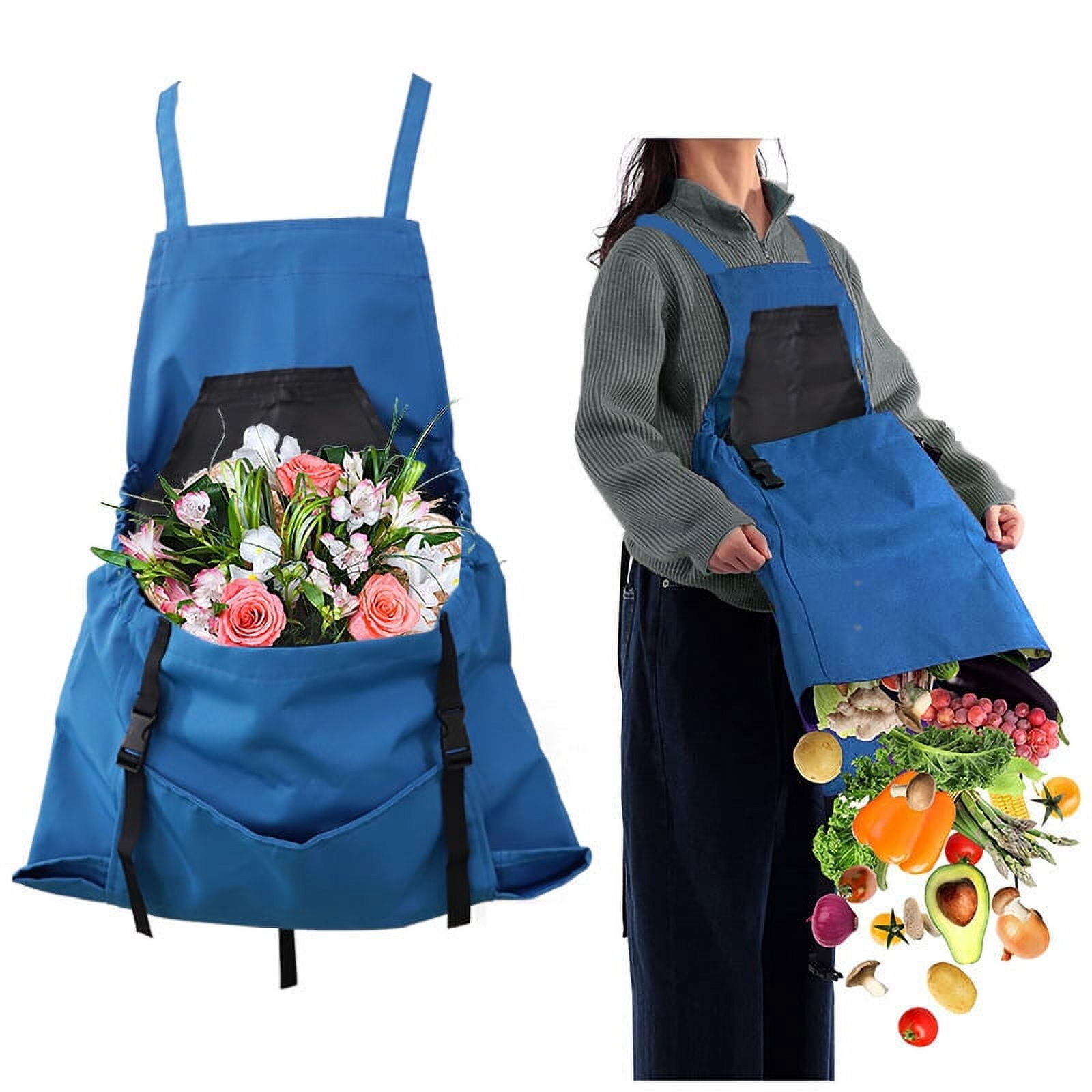 Garden Apron, Keyrank Cross Back Gardening Apron with Pockets for Women ...