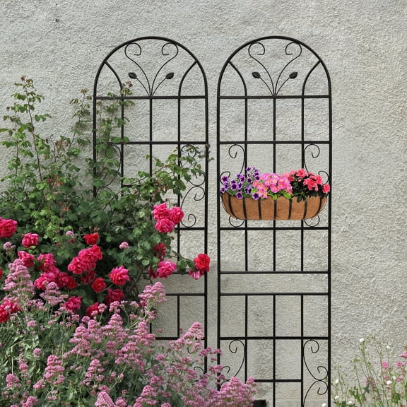 Dura-Trel Cambridge Large 6-ft. Vinyl Arch Trellis for Backyard, Patio ...