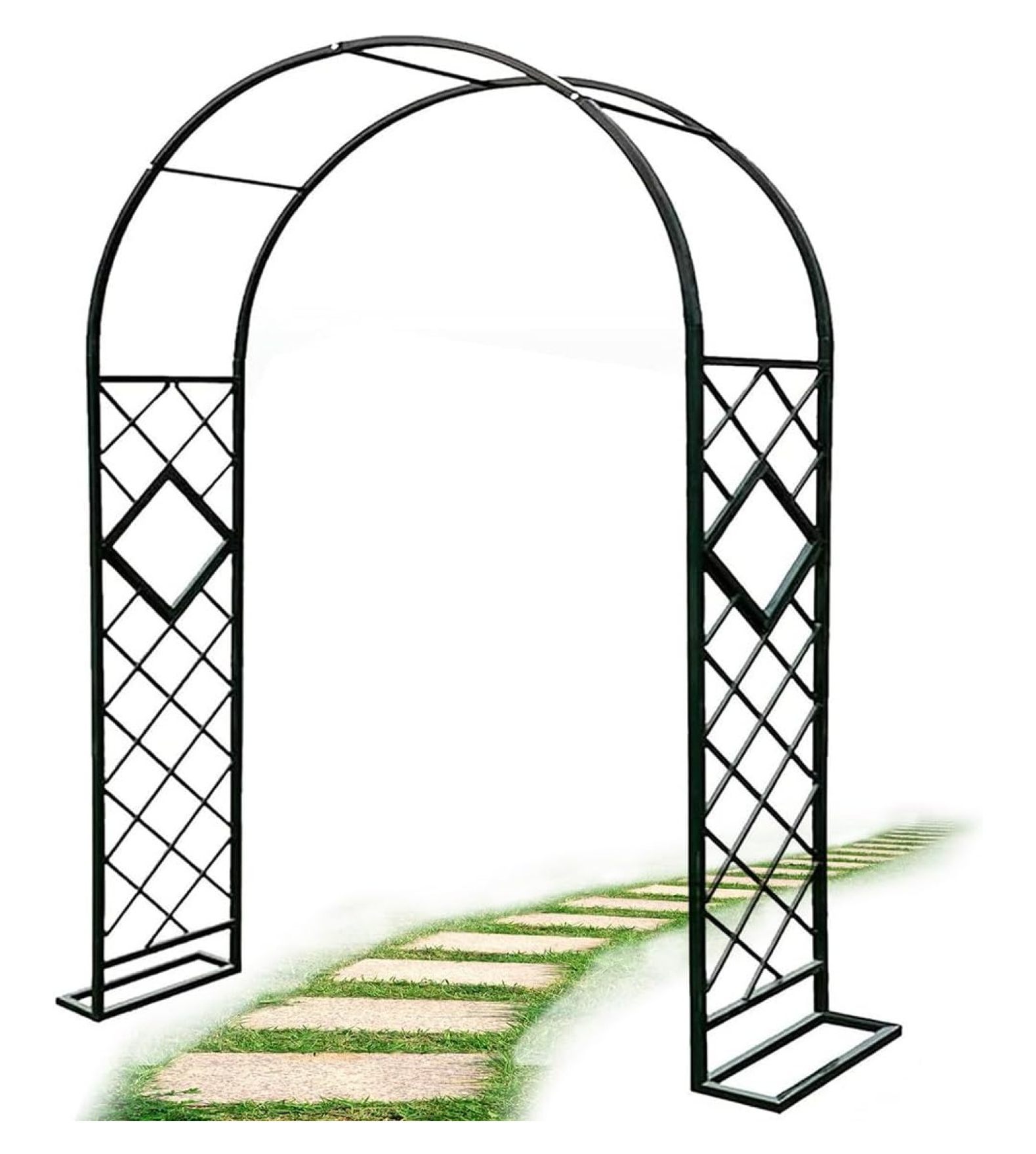 Garden Arch Metal Arbor 6.5ft 8.5ft 10ft 11.8ft 12.5ft Roses Climbing ...
