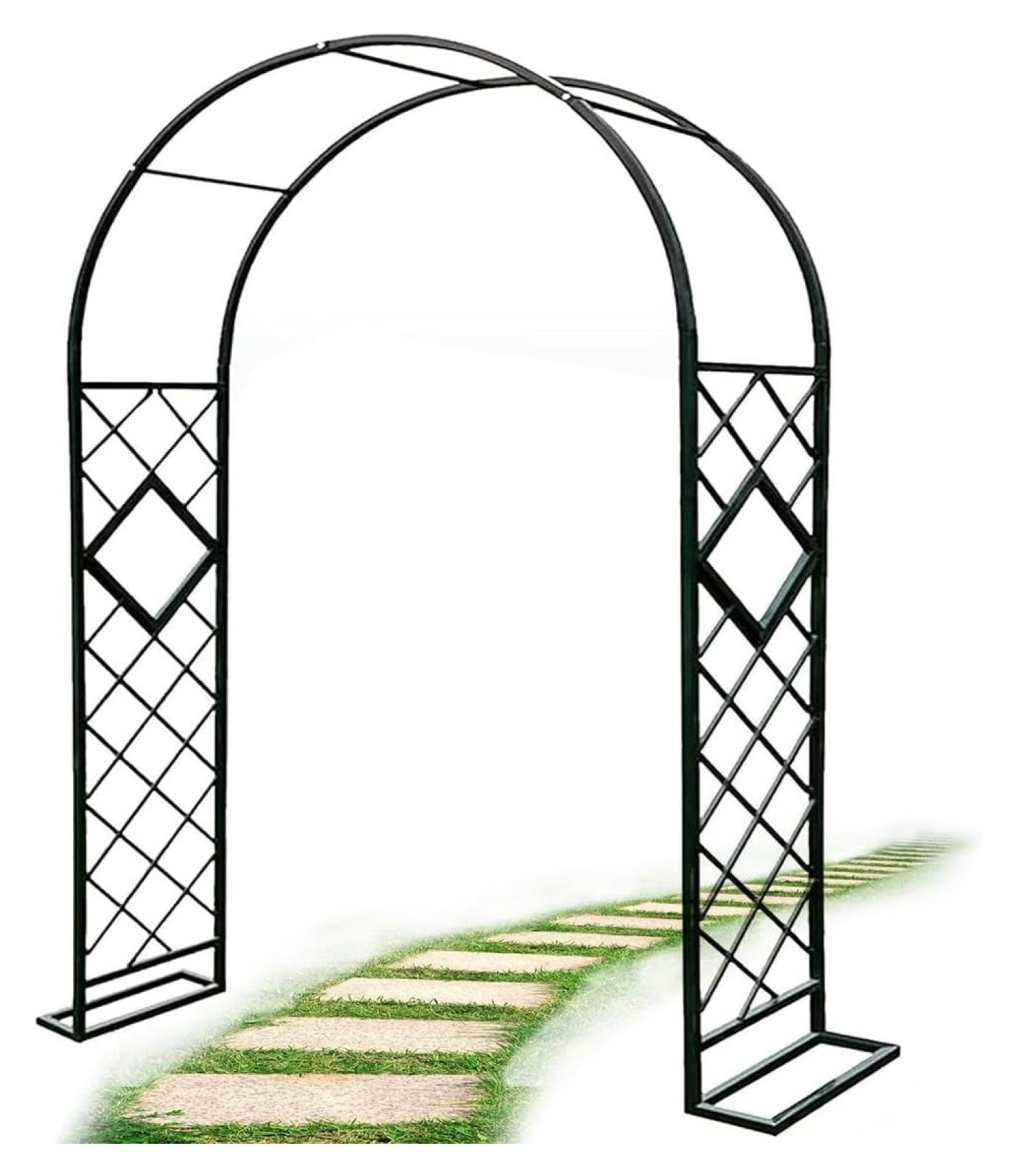 Garden Arch Metal Arbor 6.5ft 8.5ft 10ft 11.8ft 12.5ft Roses Climbing ...