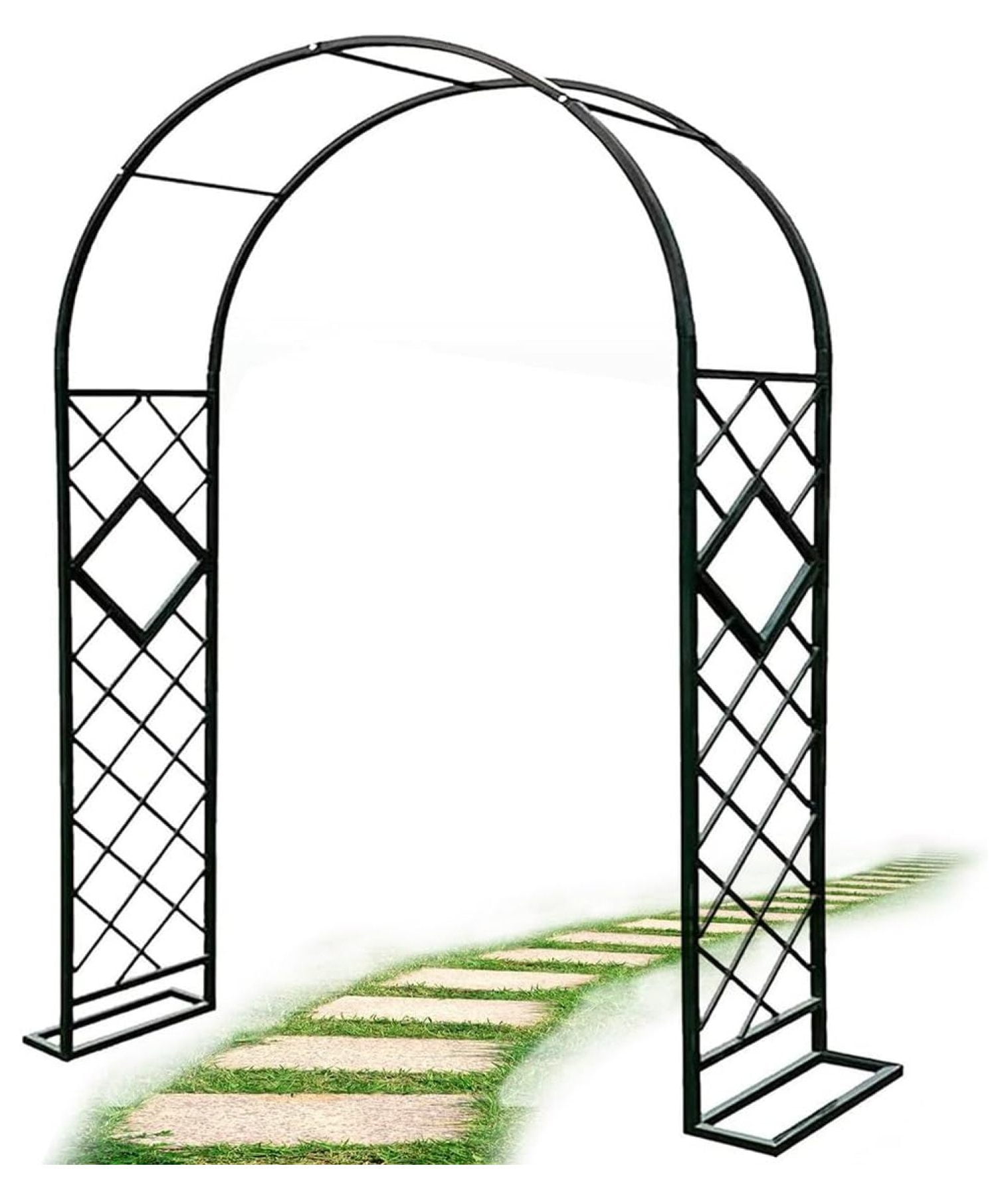 Garden Arch Metal Arbor 6.5ft 8.5ft 10ft 11.8ft 12.5ft Roses Climbing ...