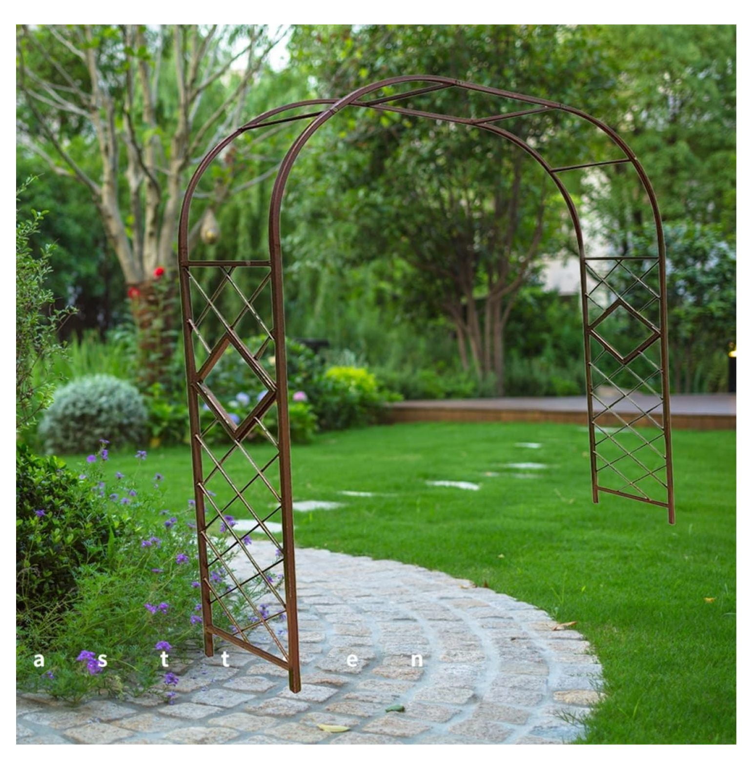 Garden Arch Metal Arbor 6.5ft 8.5ft 10ft 11.8ft 12.5ft Roses Climbing ...