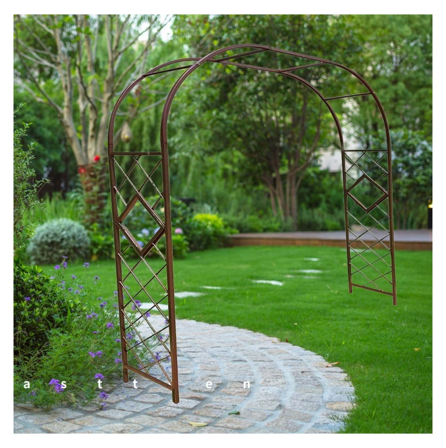 Garden Arch Metal Arbor 6.5ft 8.5ft 10ft 11.8ft 12.5ft Roses Climbing ...
