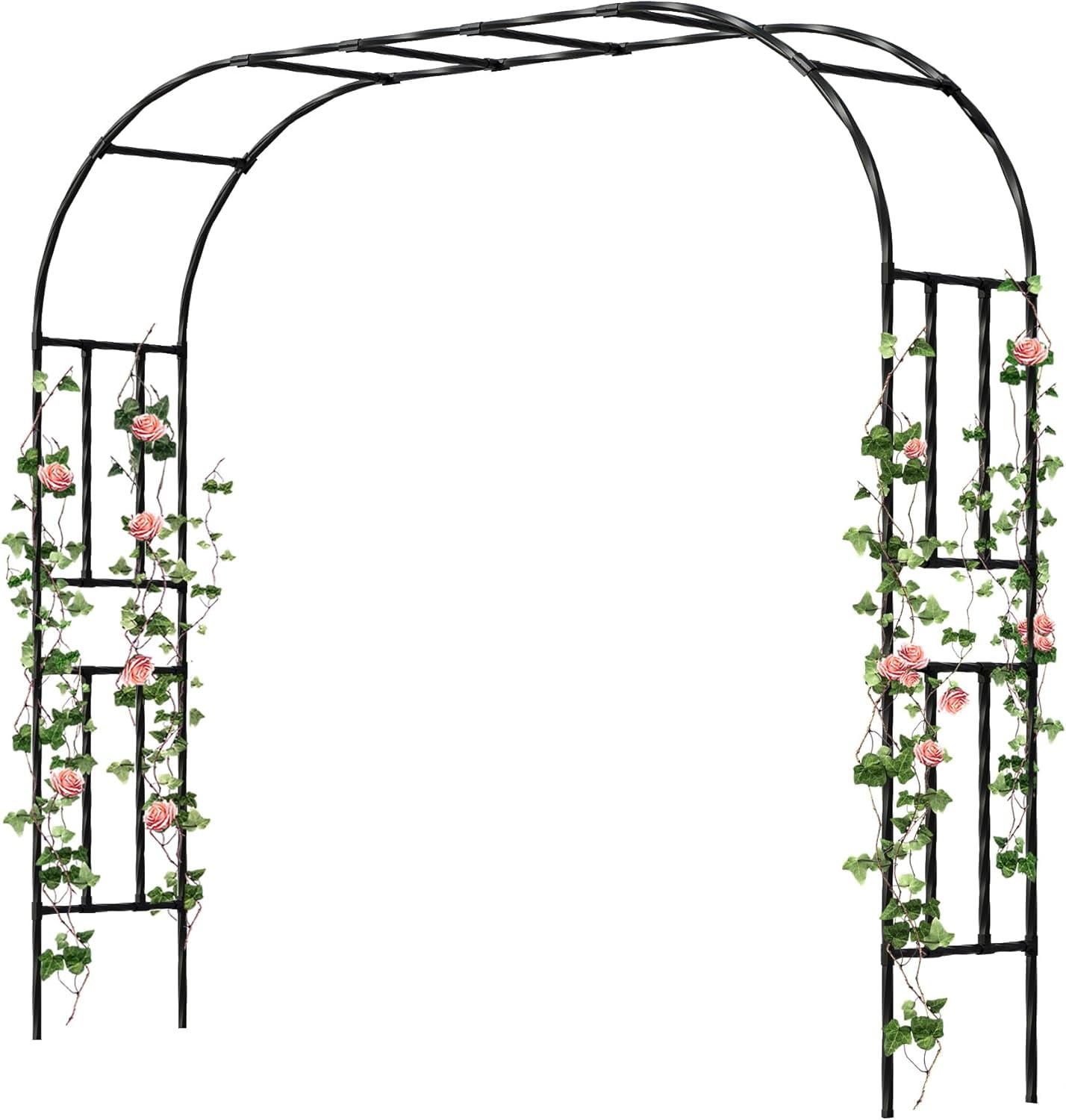 Garden Arch Trellis, 7.9FT(240cm) Metal Garden Arbor Trellis for ...