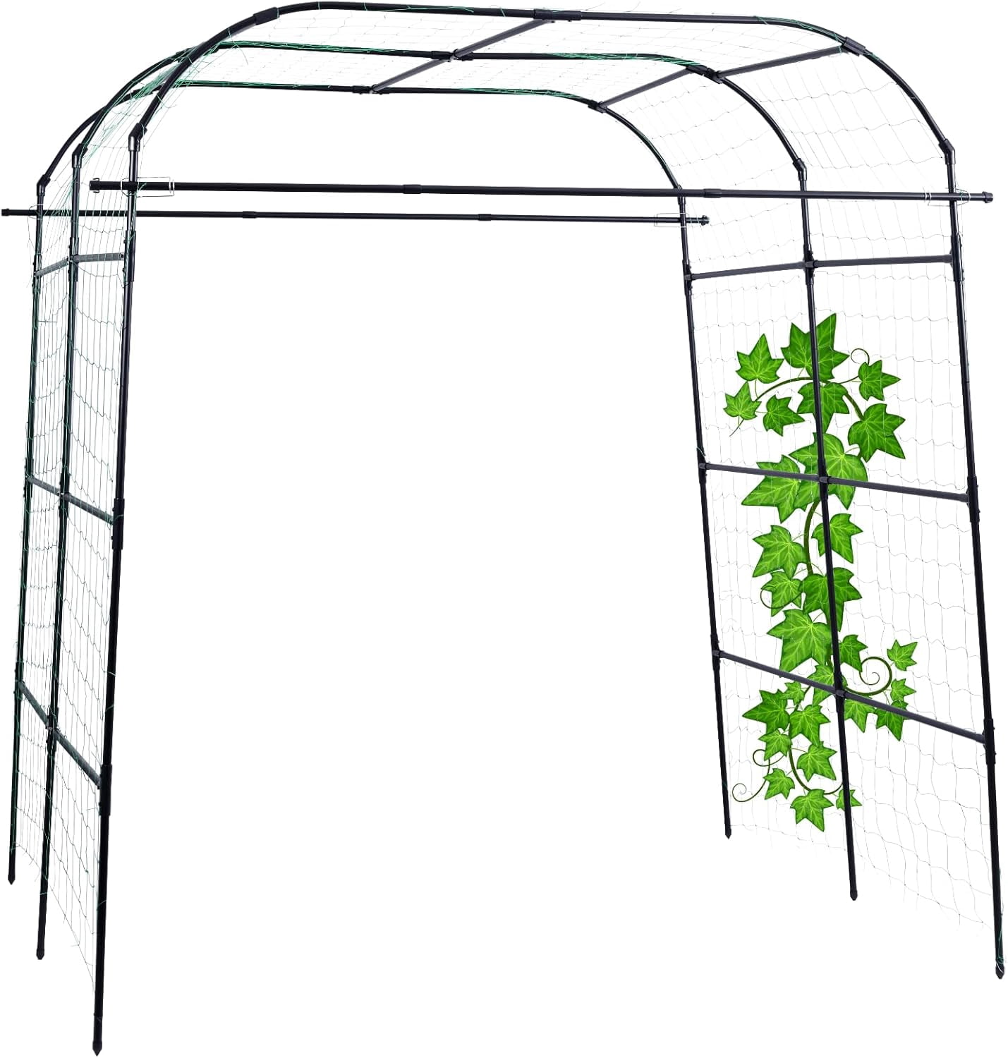 Garden Arch Trellis 71"L x 75"W x 83"H Tall Polyethylene-Coated ...