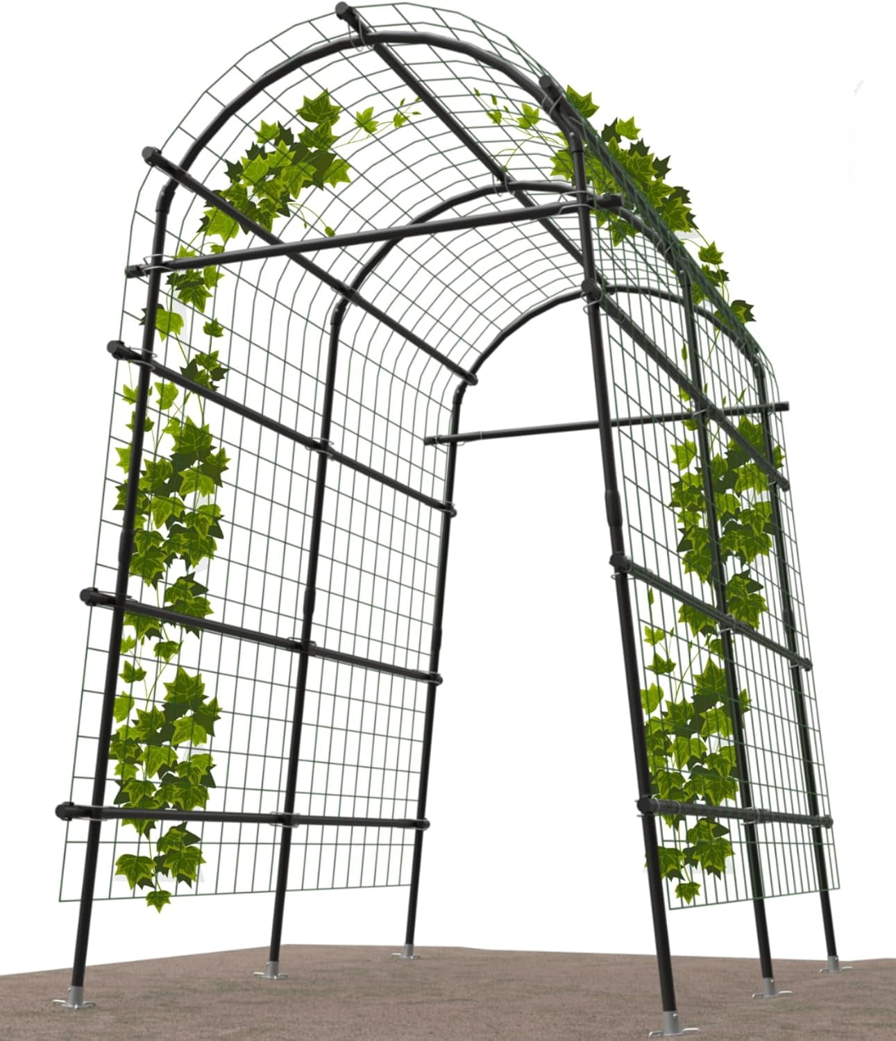 Garden Arch Trellis 7FT Extra Tall Polyethylene-Coated Stainless Steel ...
