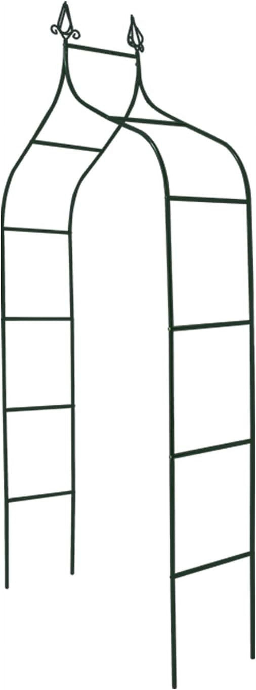 Garden Arch Trellis 8.4 Ft High x 4.6 Ft Wide, Dark Green Iron Arbor ...