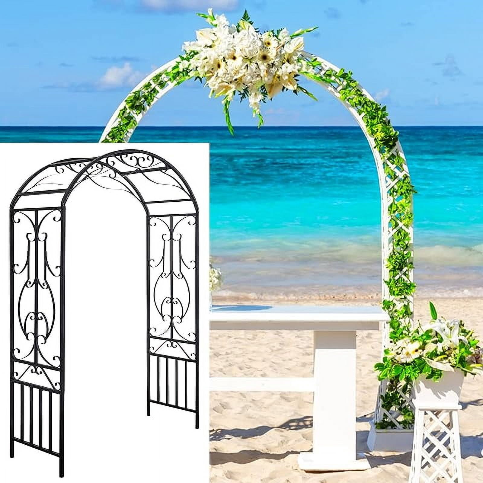 Garden Arch Trellis Arbor - Metal Garden Arbor Garden Trellis, Wedding ...
