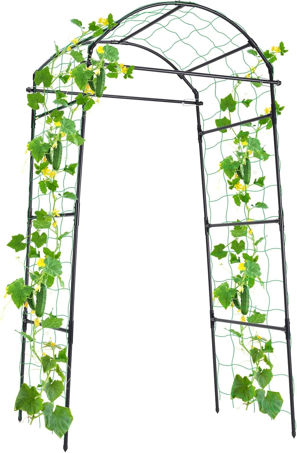 Garden Arch Trellis for Climbing Plants Outdoor, 6.7ft Tall Cucumber ...