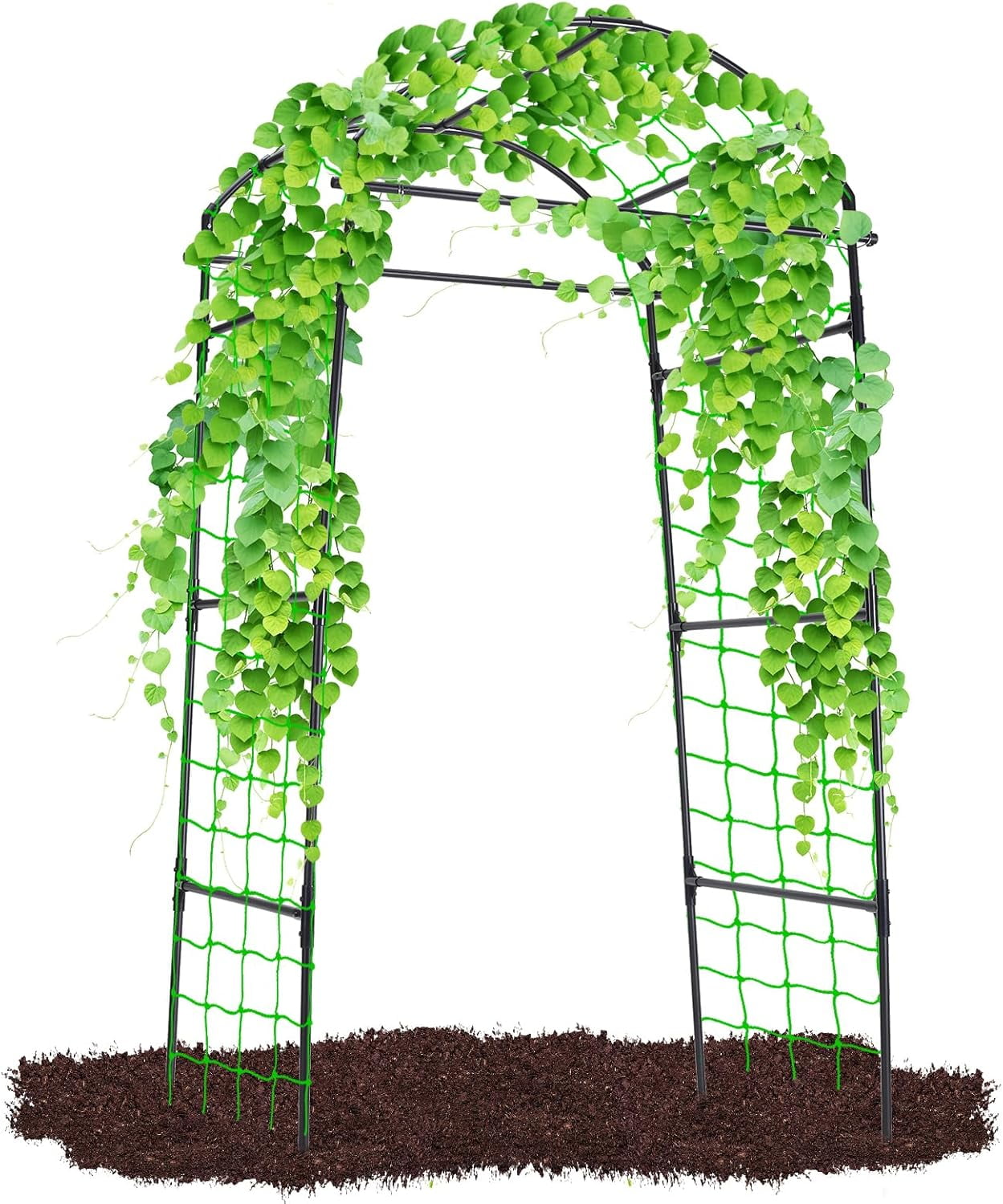 Garden Arch Trellis for Climbing Plants Outdoor, 6.7ft Tall Cucumber ...