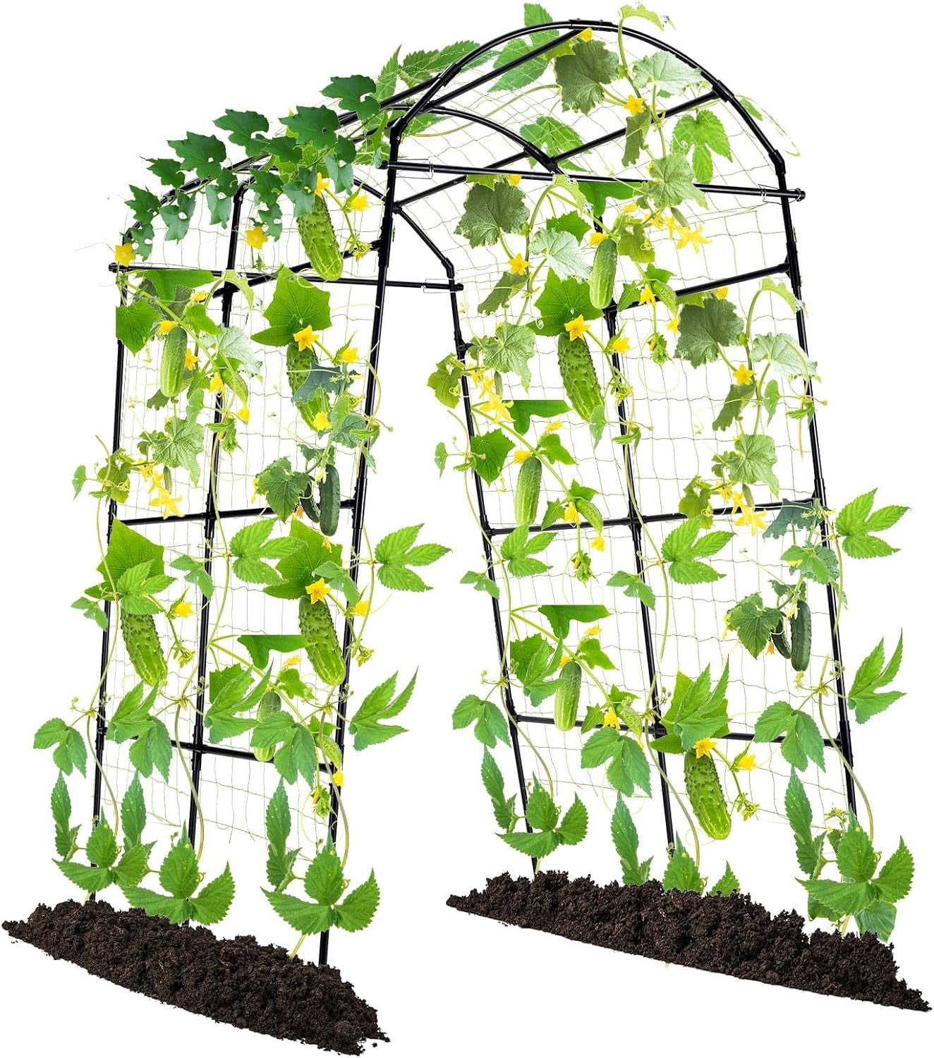 Garden Arch Trellis for Climbing Plants Outdoor, 7.8 Feet Tall Metal ...