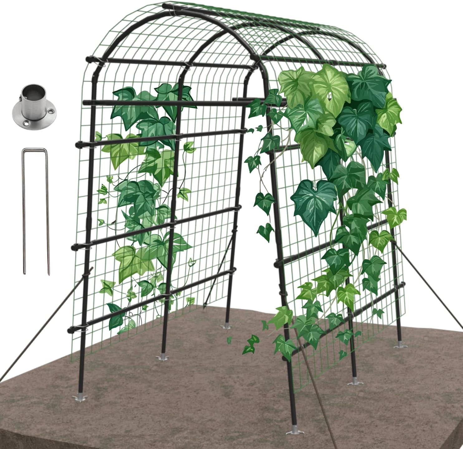 Garden Arch Trellis for Climbing Plants Outdoor 7ft Extra Tall with ...