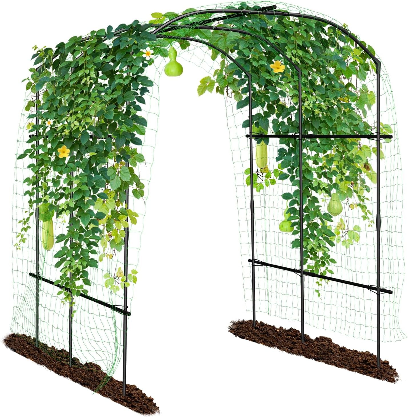 Garden Arch Trellis, Metal Core Trellis for Climbing Plants Outdoor ...