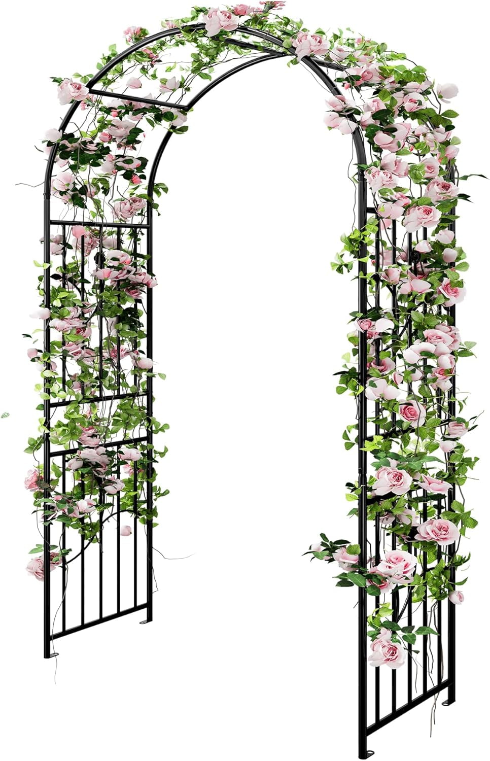 Garden Arch Trellis, Metal Garden Arbor for Climbing Plants Outdoor ...