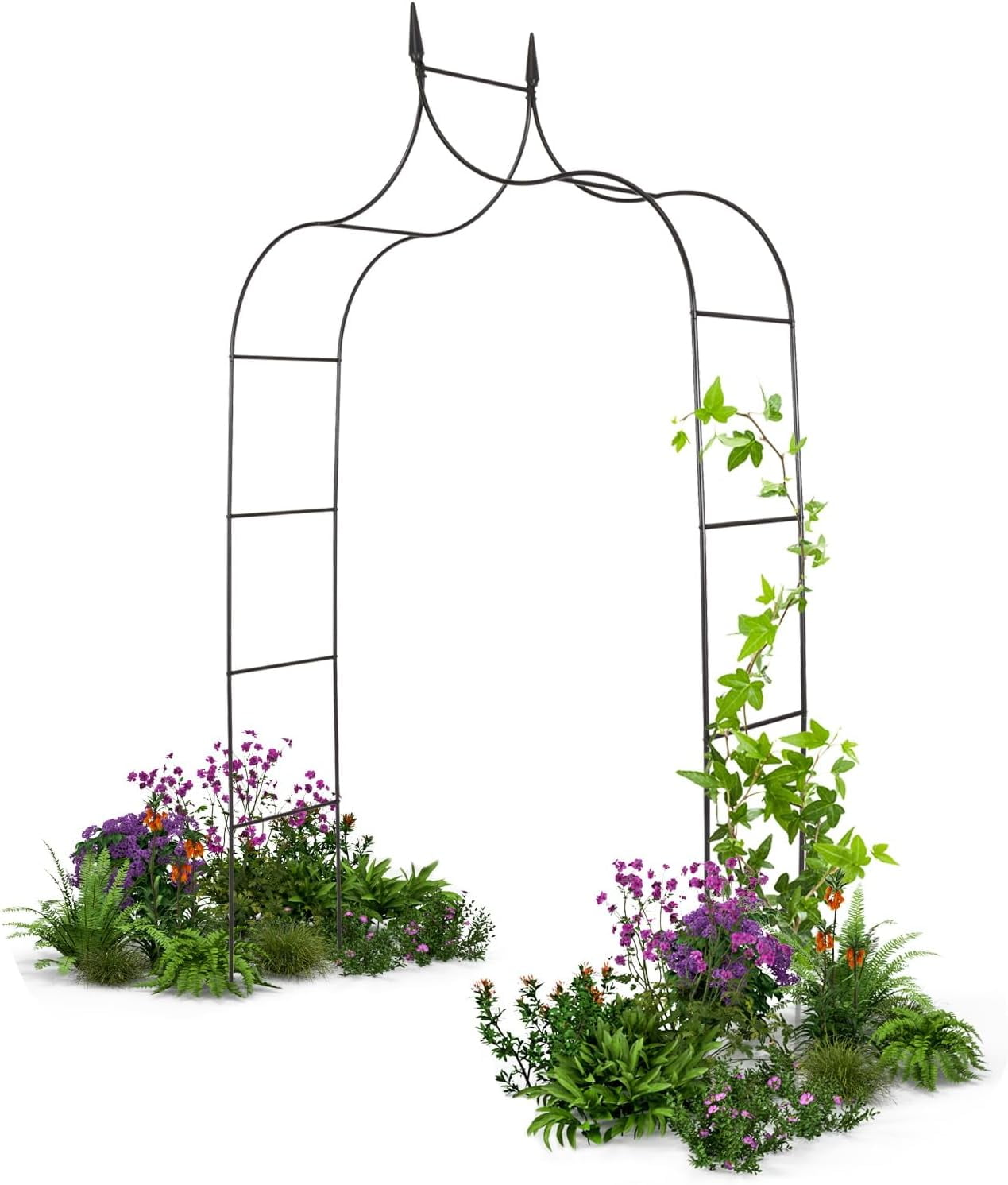 Garden Arch Trellis - Tall Metal Garden Arch Arbor for Wedding Ceremony ...