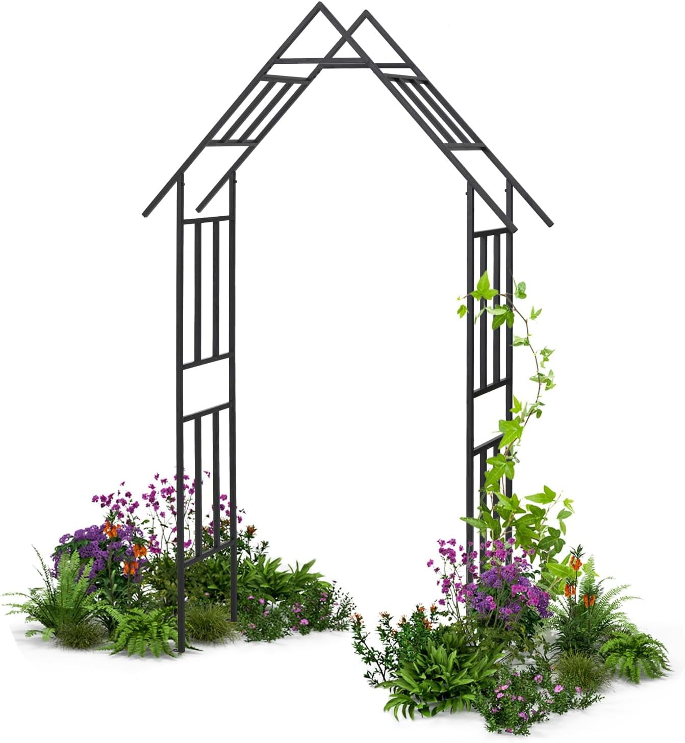Garden Arch Trellis - Wedding Arches for Ceremony, Metal Arbor Trellis ...