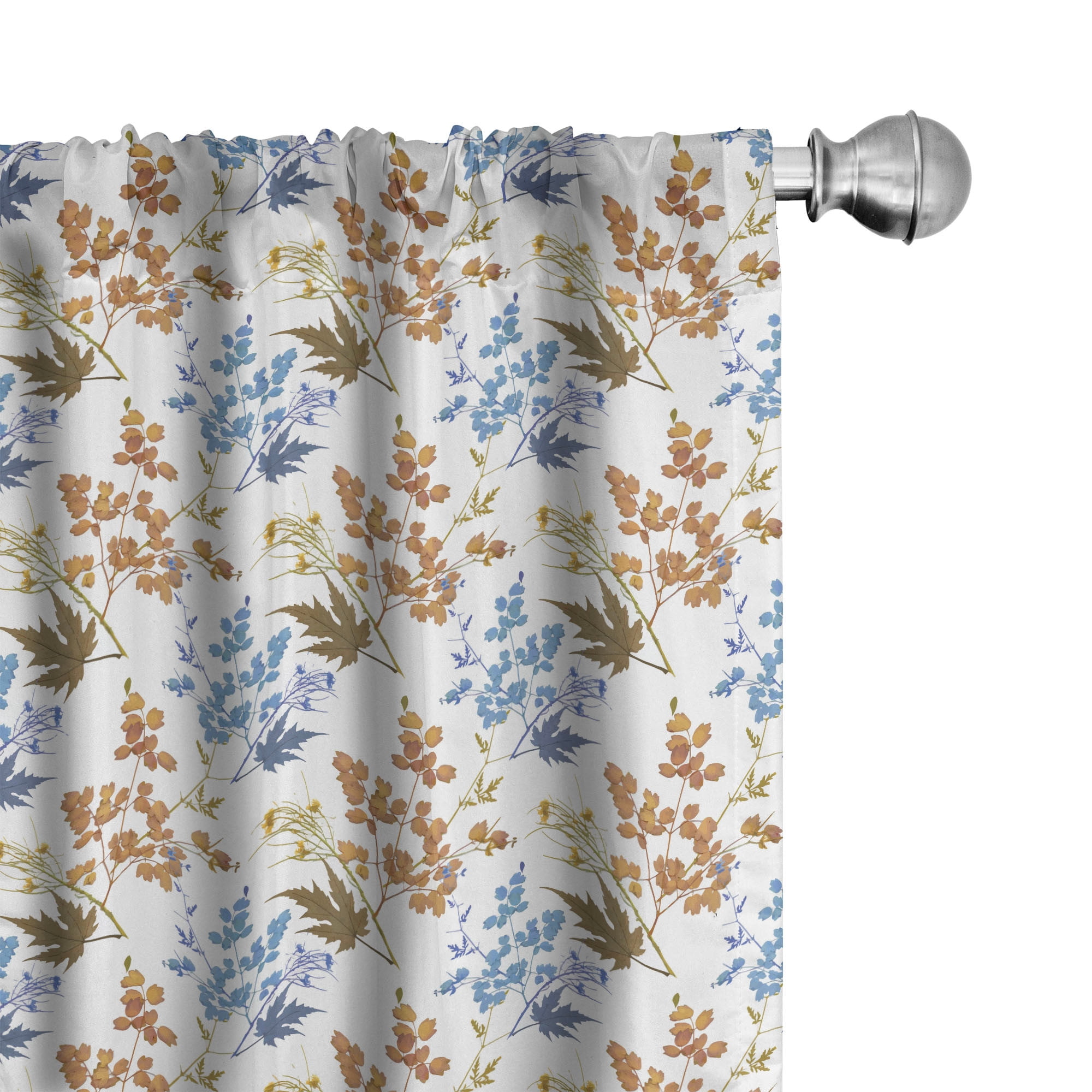 Garden Art Curtains 2 Panels Set, Rustic Theme with Leafy Branches ...