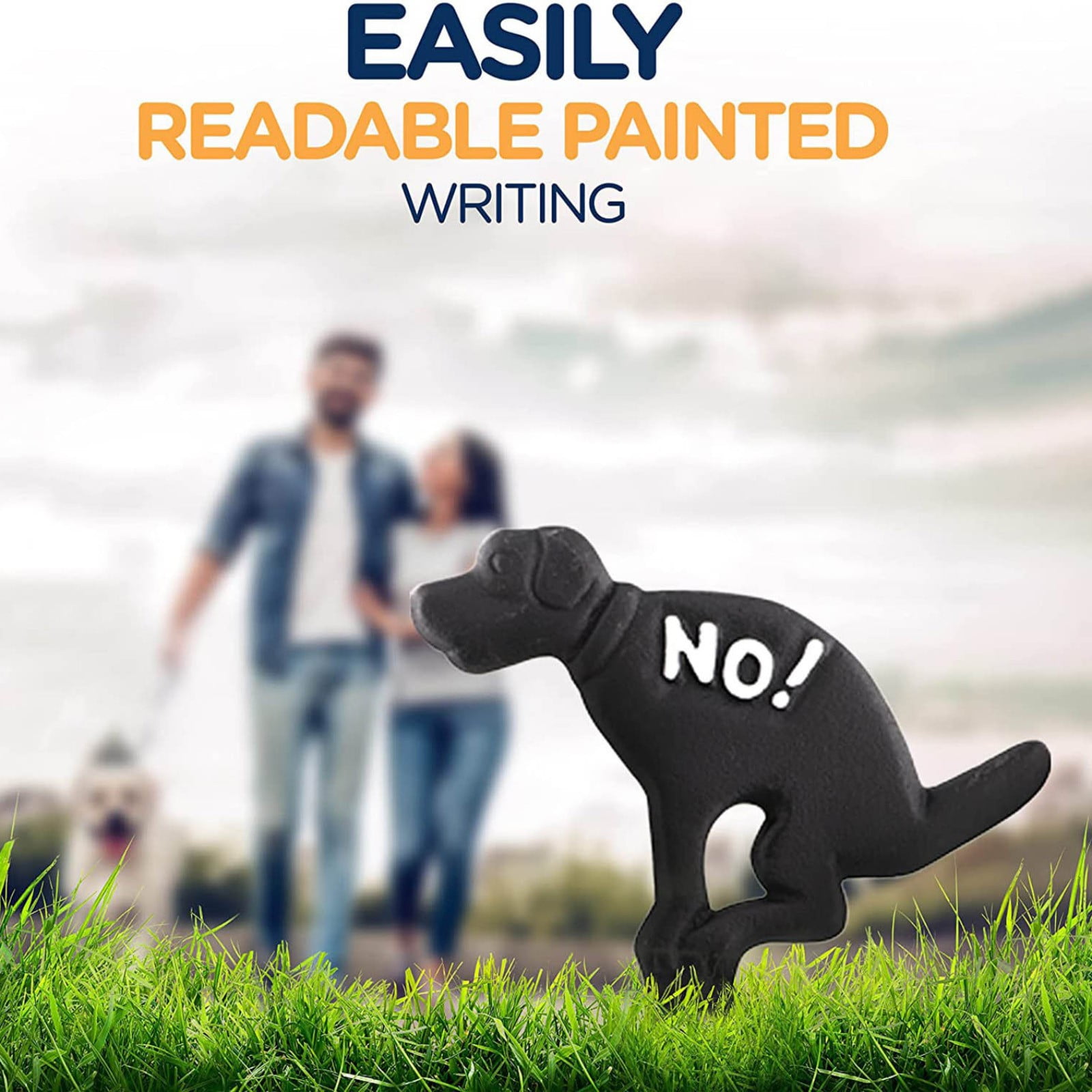 Garden Art Dog Garden Insert No Poo Code Sign Garden Decoration Garden ...