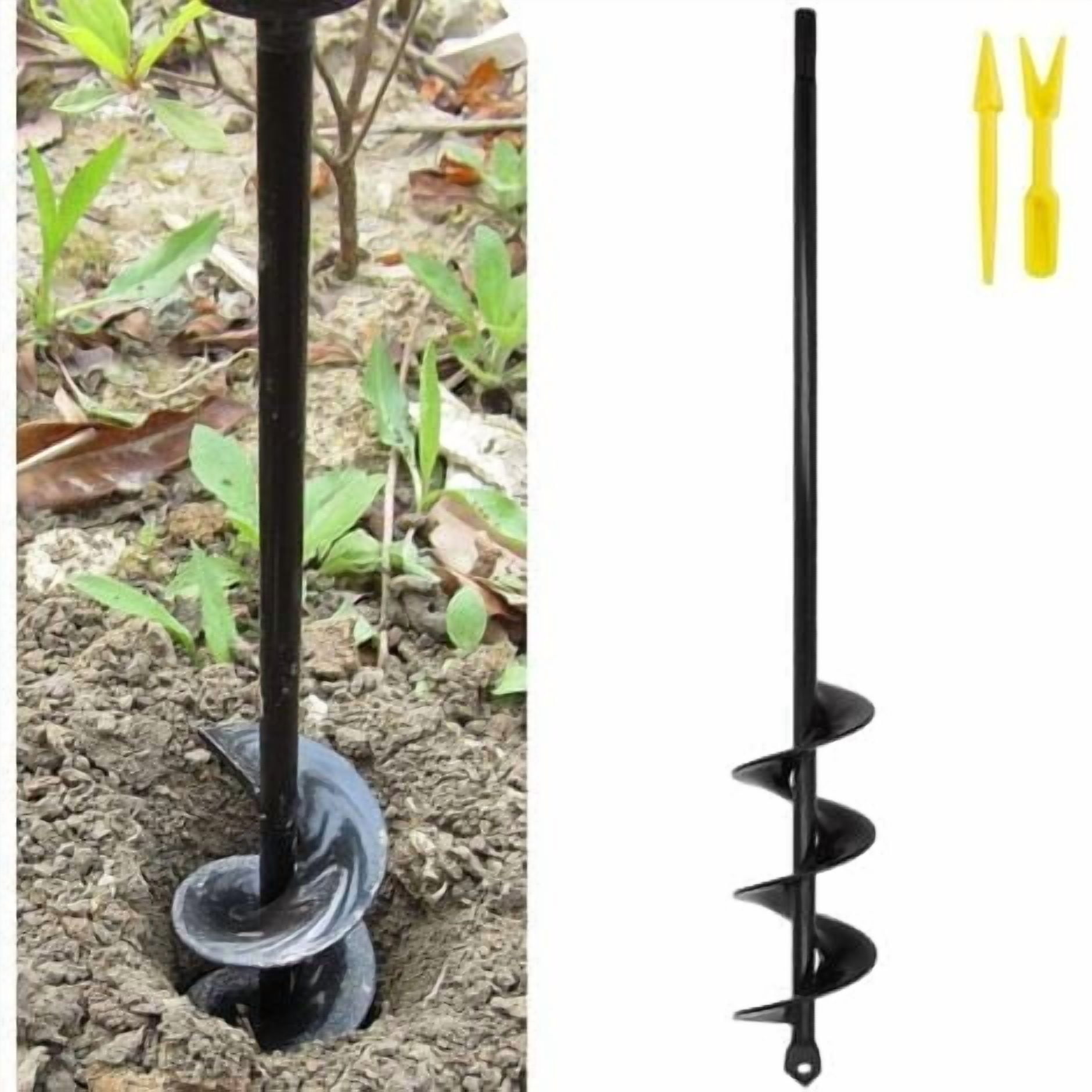 Garden Auger for Hand Drill - Soil Cultivator Drill Bit, Garden Plants ...