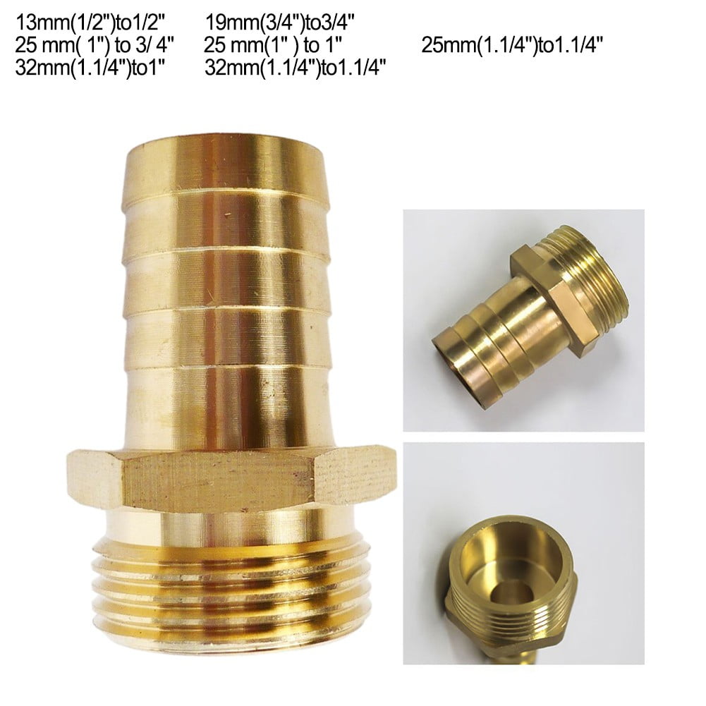 Garden BRASS Hose Tail Connector To Male Thread Pond Pool Hose Pipe ...