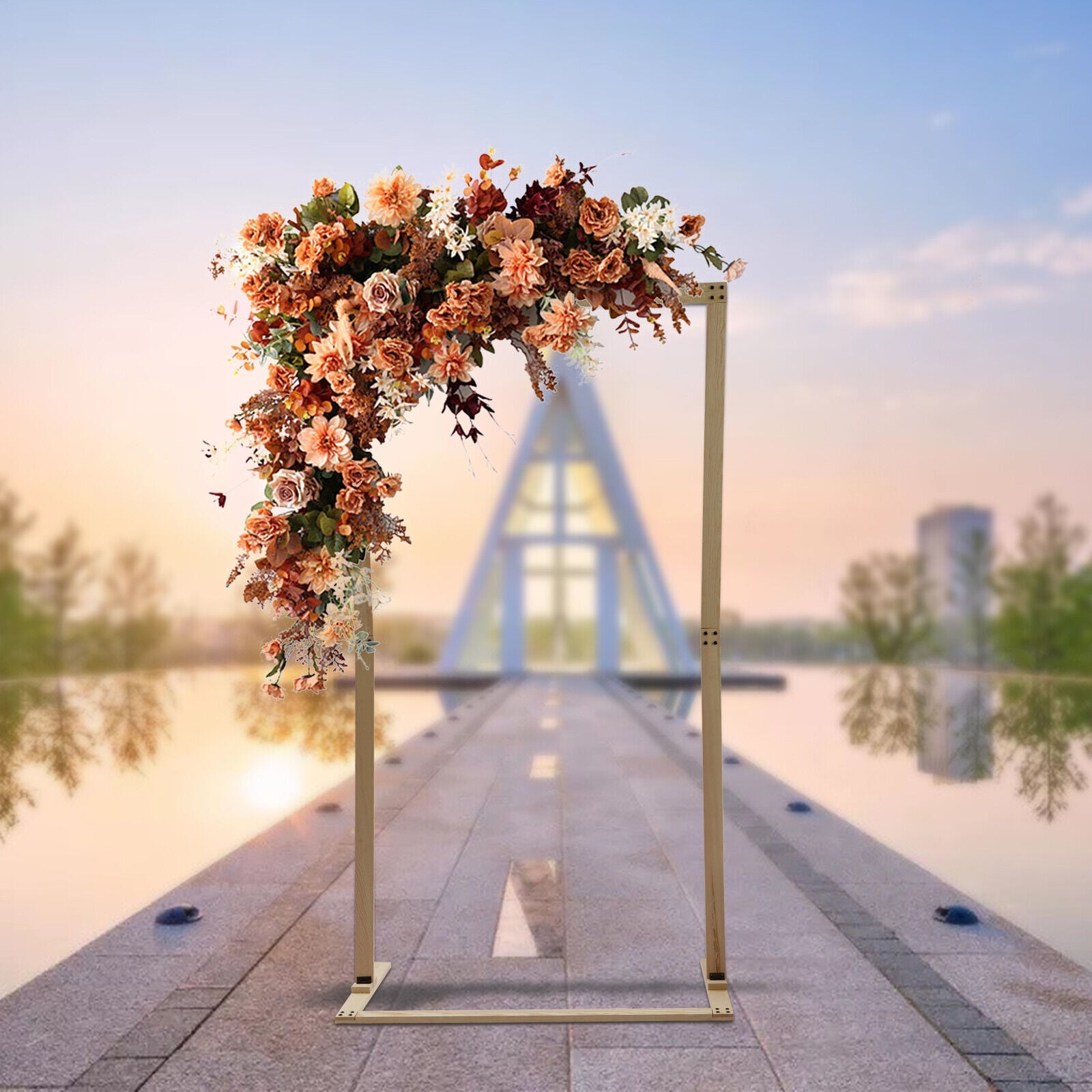 Garden Backdrop Wooden Wedding Arch for Ceremony Wooden Arbor Decor for ...