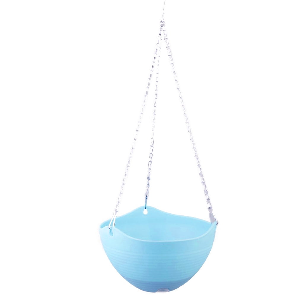Garden Balcony Hanging Planter Basket Flower Pot (Sky Blue) - Walmart.com