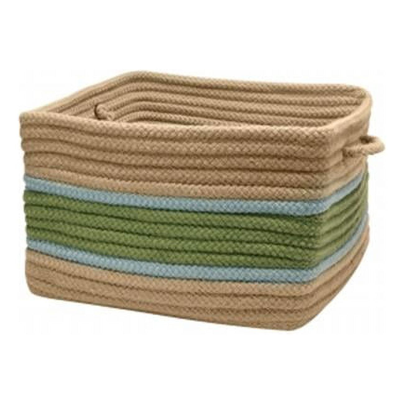 Garden Banded - Moss/Fed Blue 24in.x14in. Square Utility Basket ...