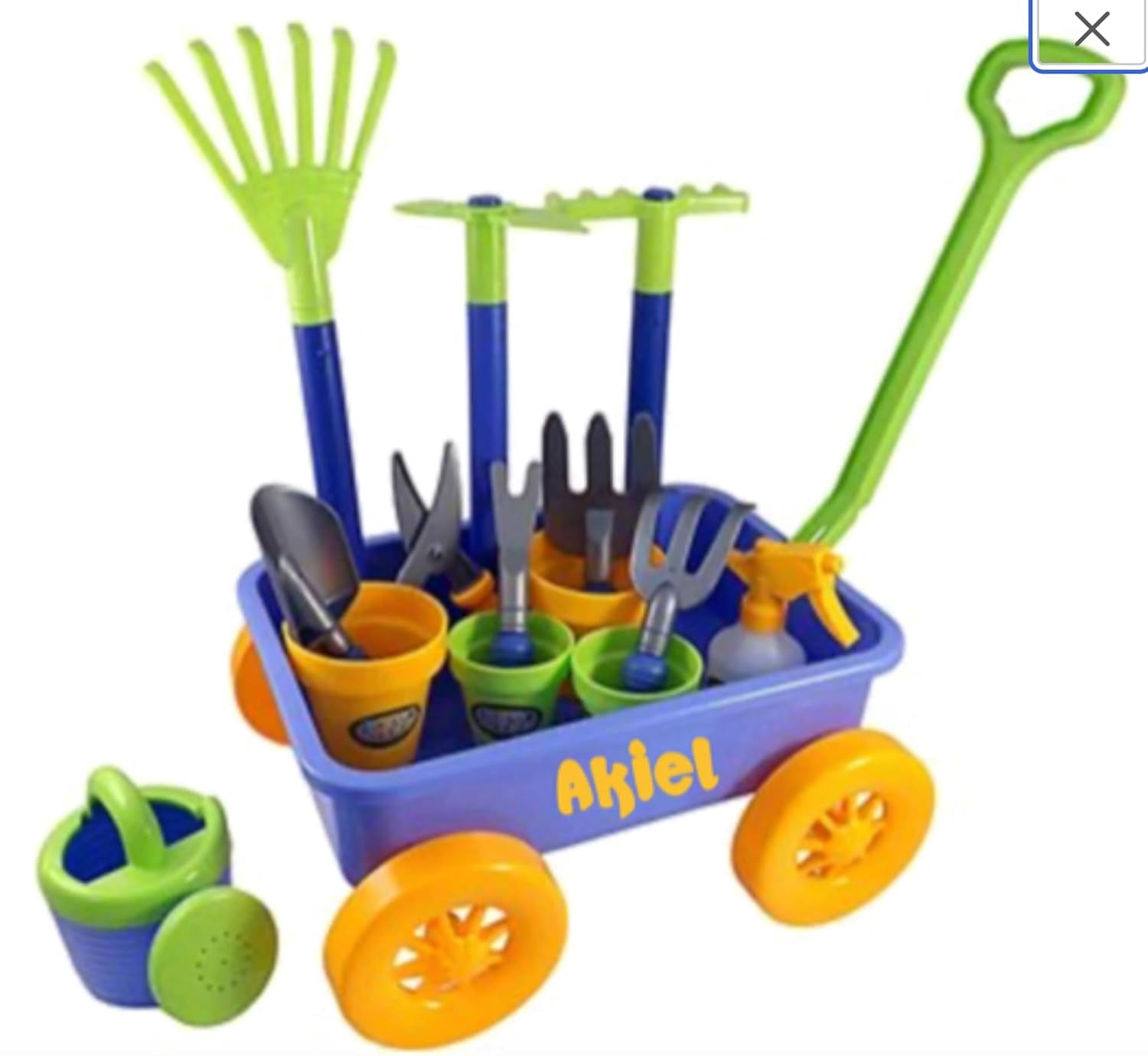 Garden | Beach Tool Wagon for Kids, Personalized, Yellow and Green ...