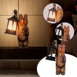 Garden Bear Statue with Solar LED Lantern, Gifts for Mom Yard Art ...