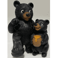 Garden Bear Statues 8.9‘’, Mother and Baby Bear Figurines with Solar ...