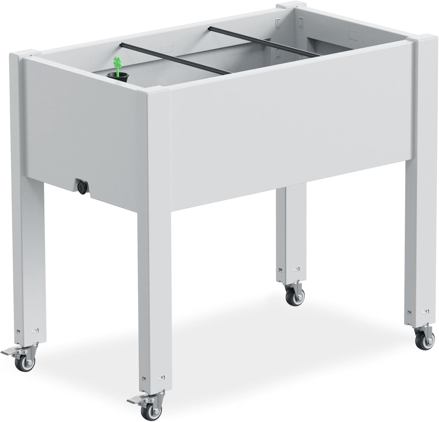 Garden Beds Outdoor,Divisible Elevated Planter Box with Lockable Wheels ...