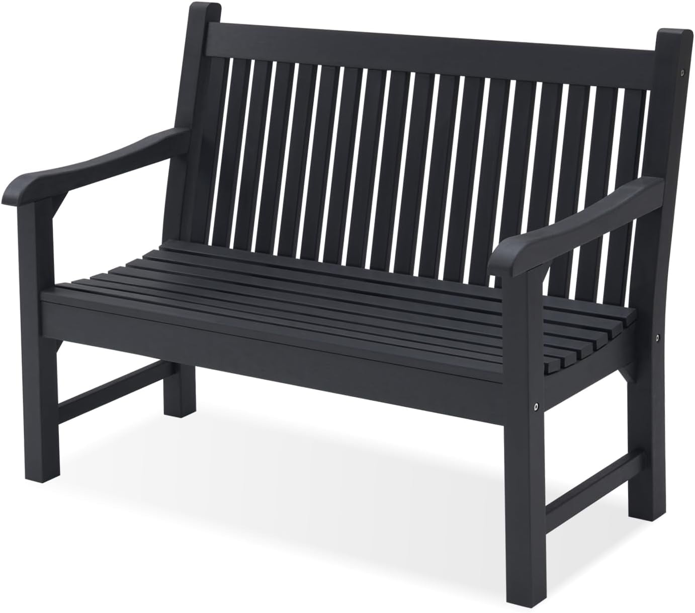 Garden Bench 2-Person Poly Lumber Patio Bench All-Weather Outdoor Bench ...