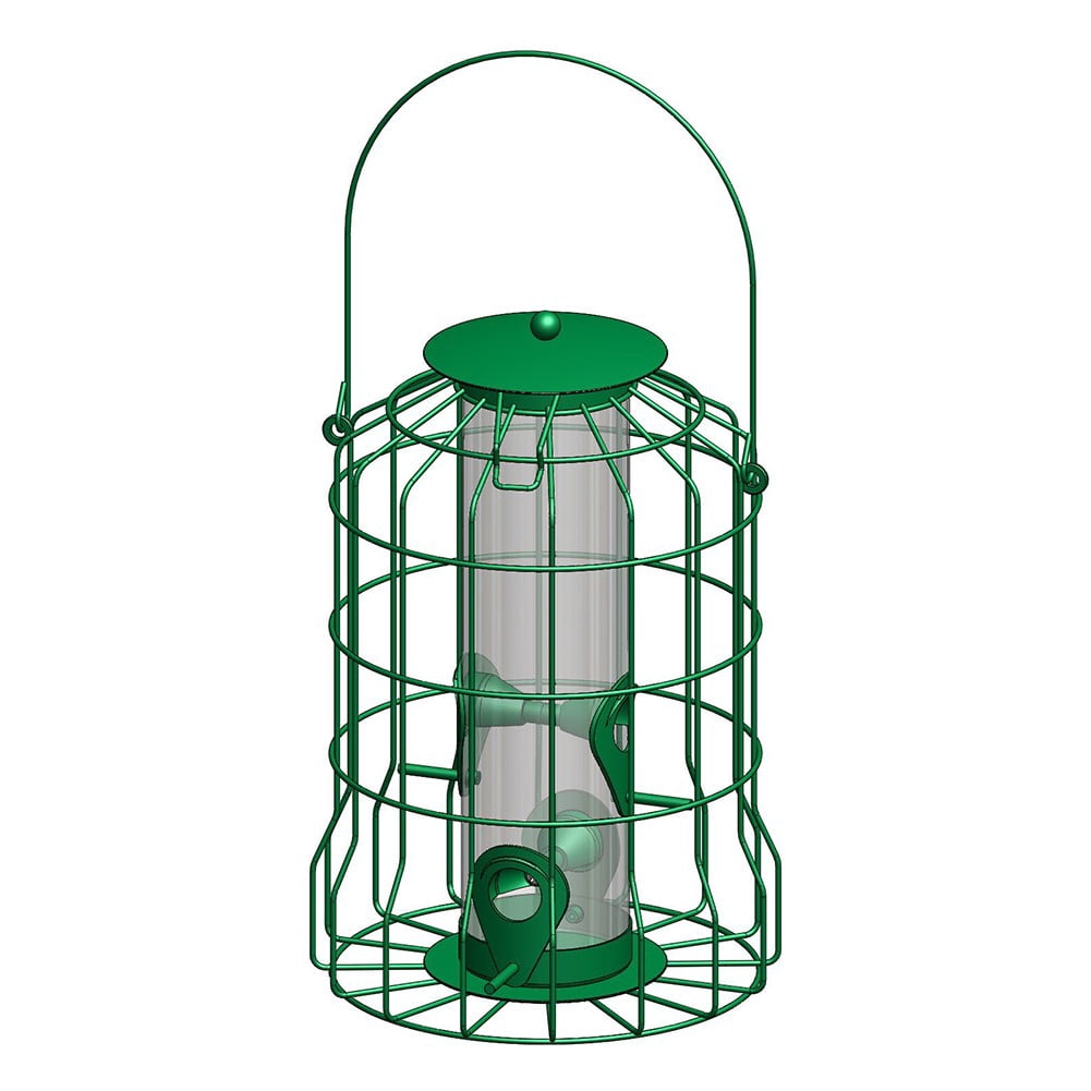Garden Bird Peanut Nut Feeder Squirrel Proof Cage Hanging Metal Feeding ...