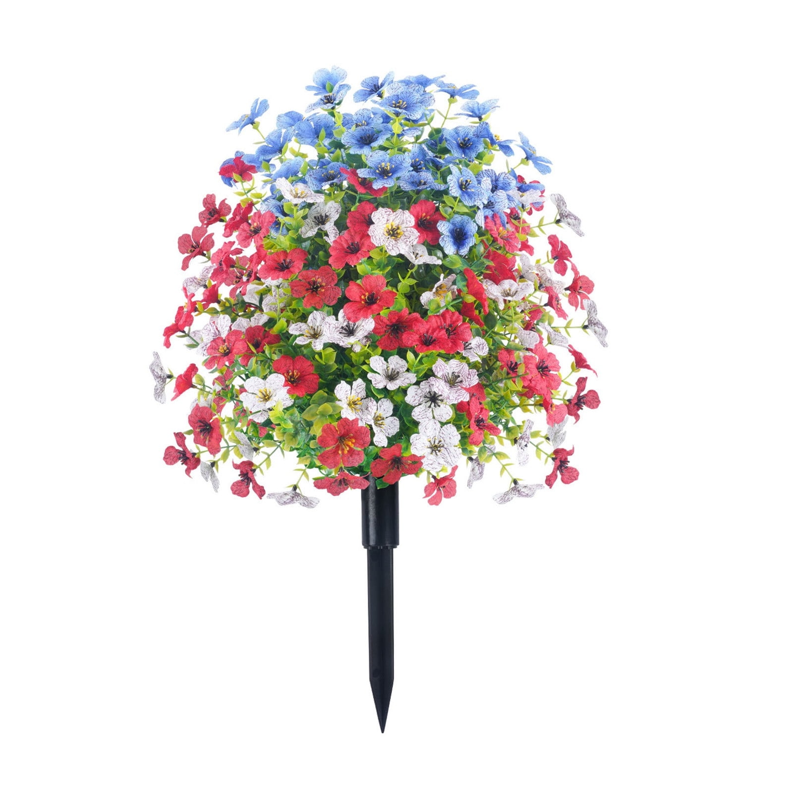 Garden Bonsai Artificial Violet Flower Peg Stakes, Lifelike Outdoor ...