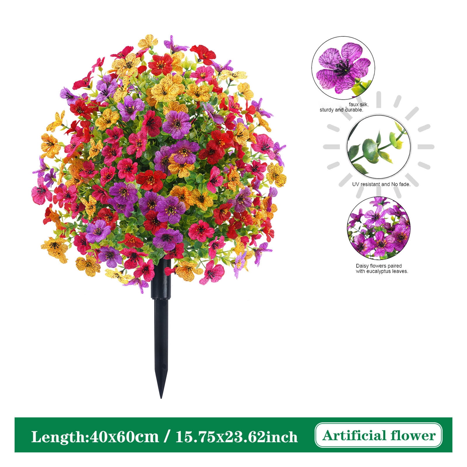 Garden Bonsai Yugari Artificial Flower Peg, Violet Artificial Flower ...