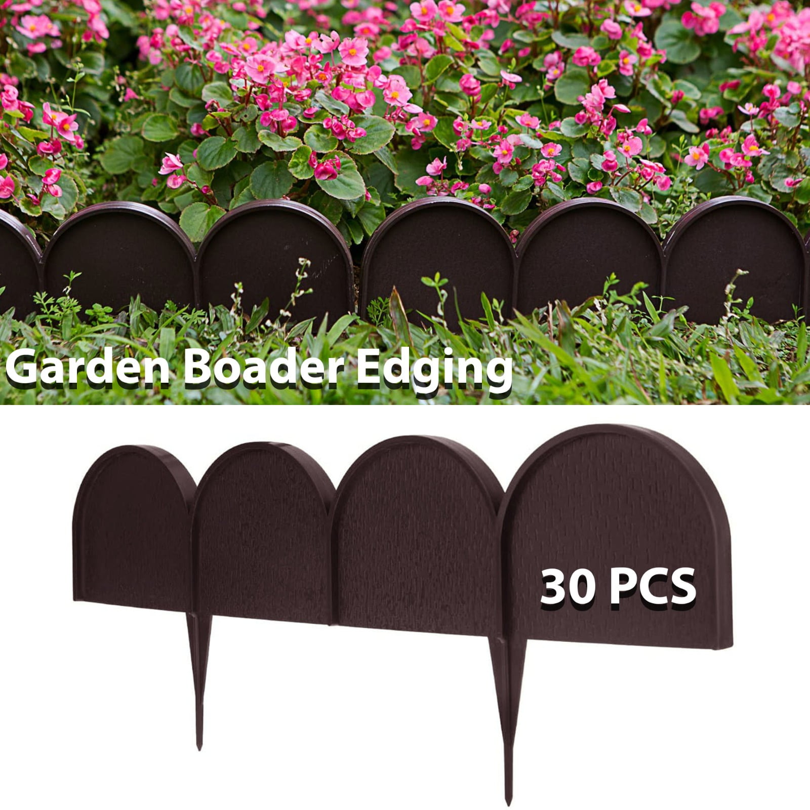 Garden Border Edging in Half Round (Semicircle) Arched Design - 30pcs ...