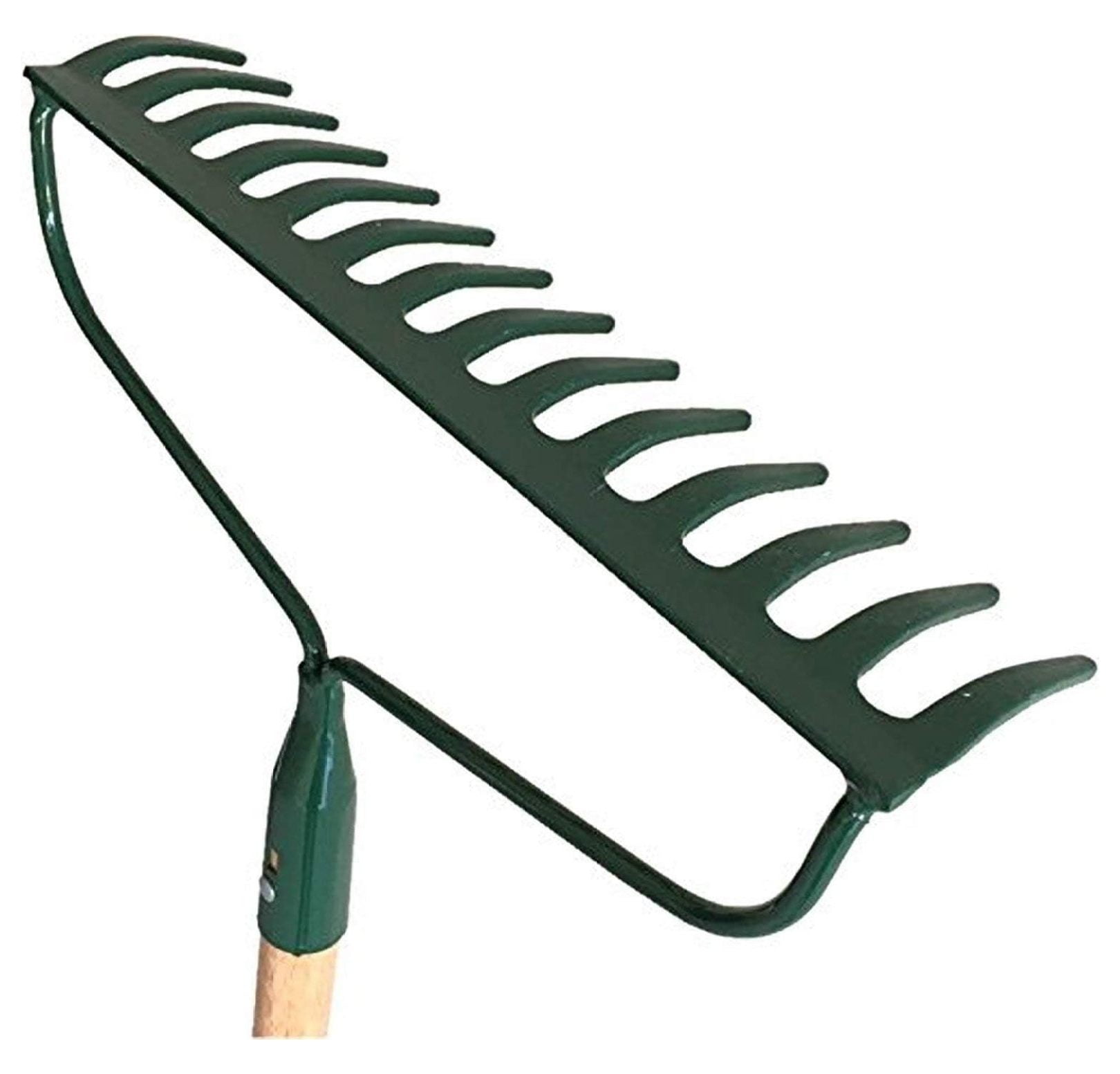 Garden Bow Rake Wood Handle Landscape Cultivator Gardening tool ...