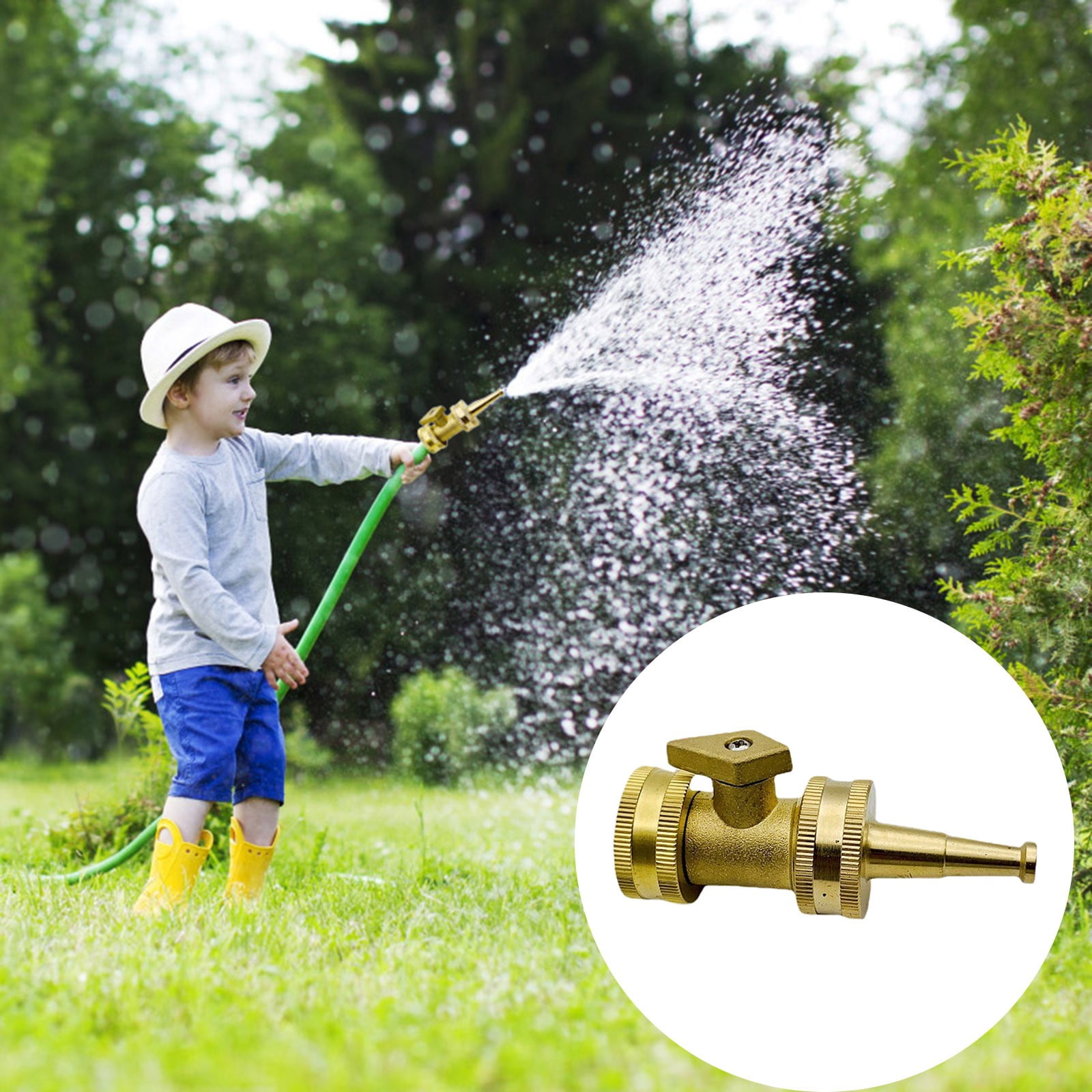 Garden Brass Nozzle Garden Hose Watering Irrigation Nozzle 2inch Small ...
