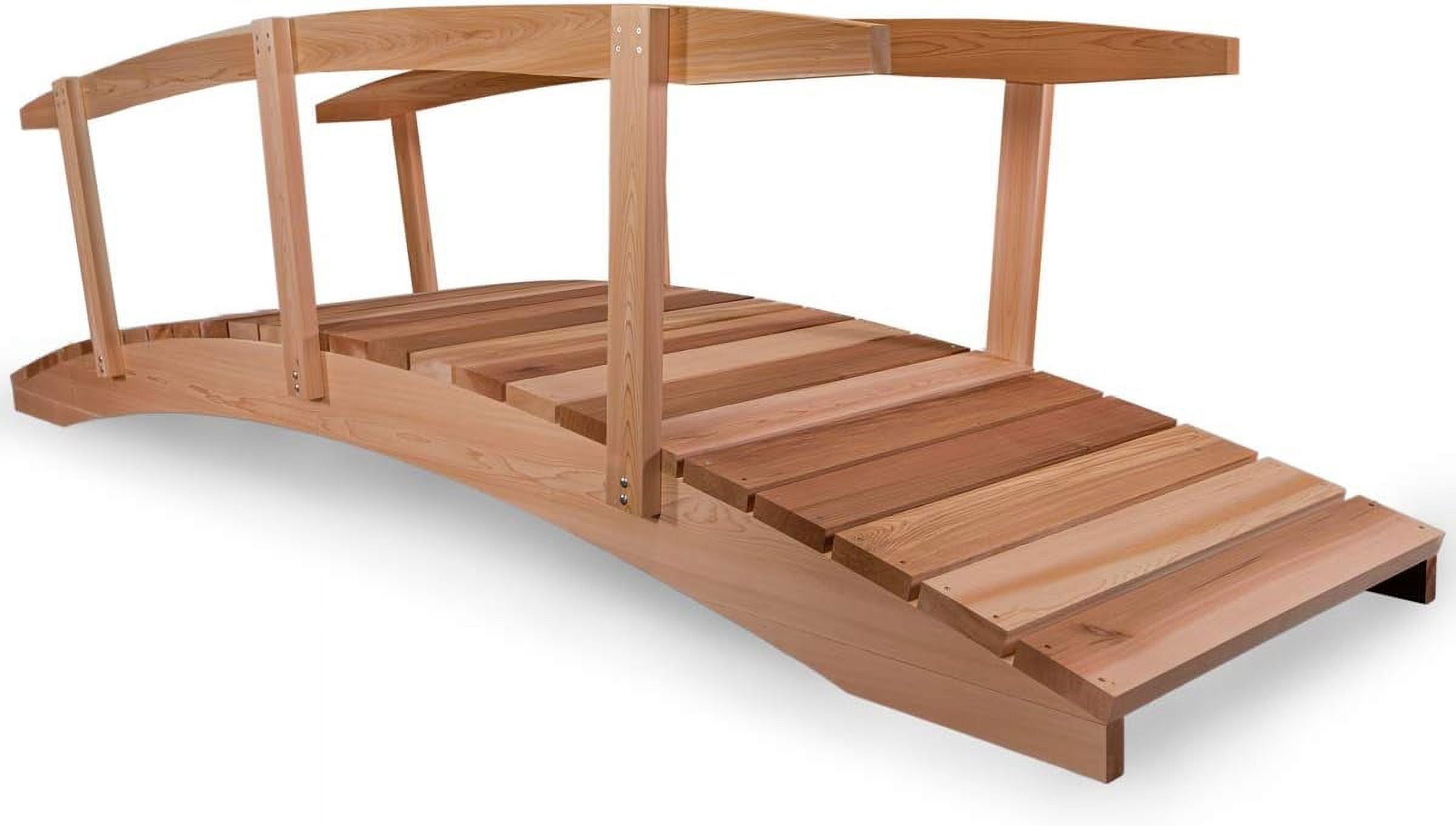 Garden Bridge with Side Rails |12-Ft Wood Bridge for Gardens, Backyards ...