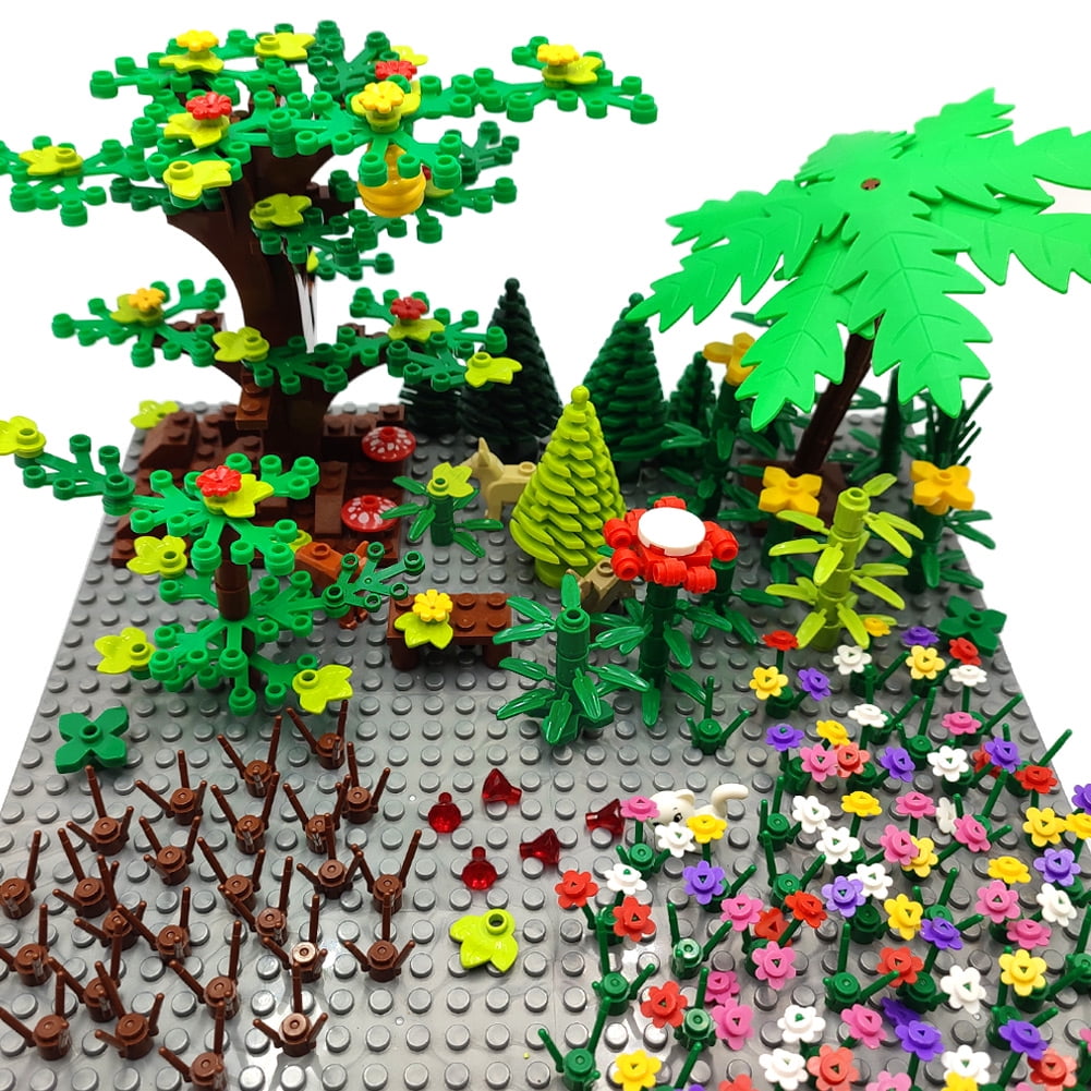Garden Building Block Toy Plant Botanical Forest Accessories Trees ...