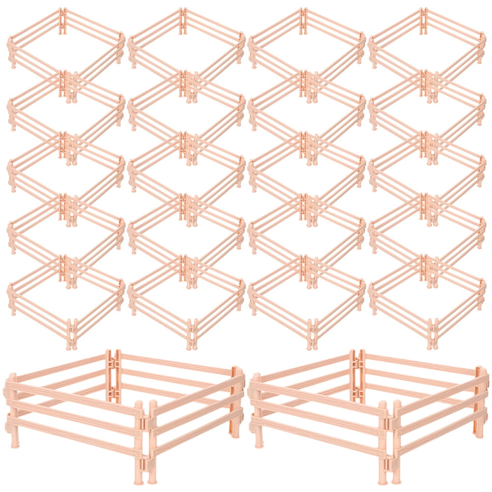 KALLORY Beige Mini Fences Model Plastic for Friends Mini Scene Layout ...