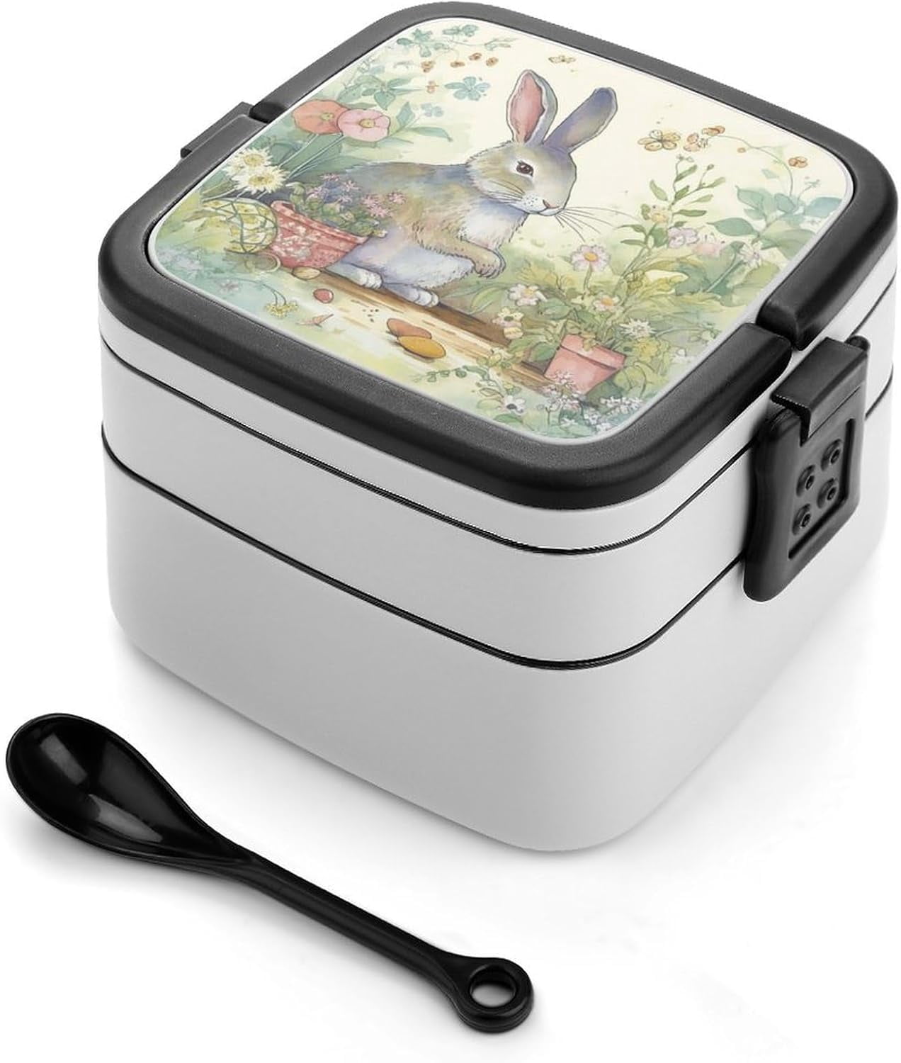 Garden Bunny Bento Box Adult Lunch Box for Men Women Leak-Proof ...