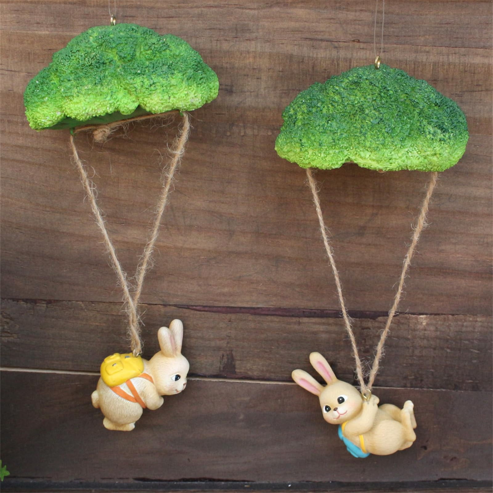 Garden Bunny Statues,Funny Hanging Rabbits Statue, 2 Pcs Rabbit with ...