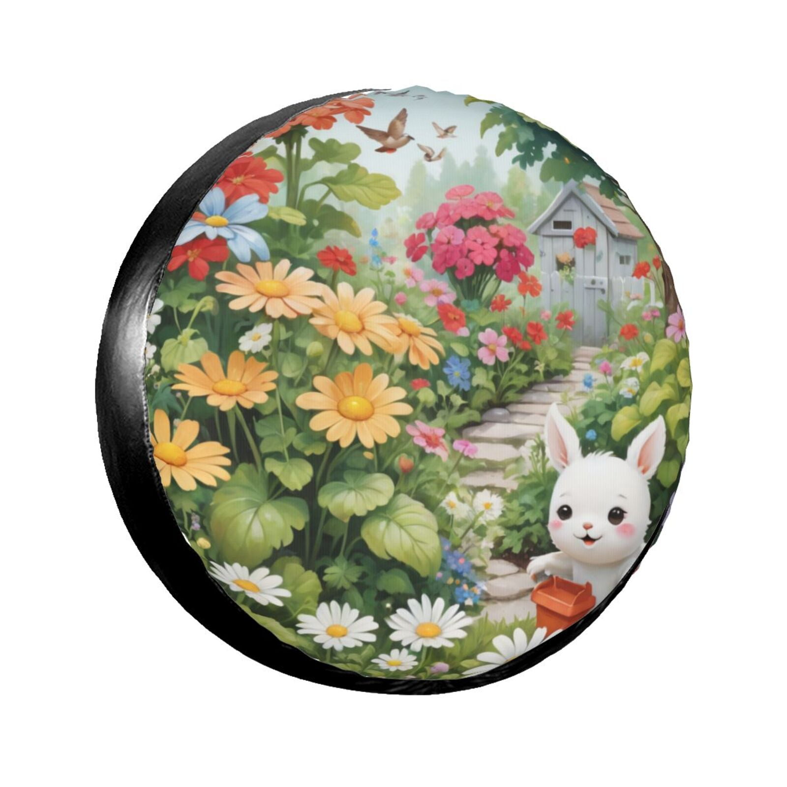 Garden Bursting With Color Spare Tire Cover Weather Proof Wheel