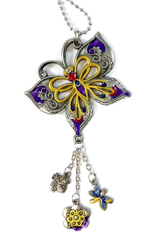 Garden Butterfly Car Charm – Cute Decorative Hanging Accessory for Cars ...